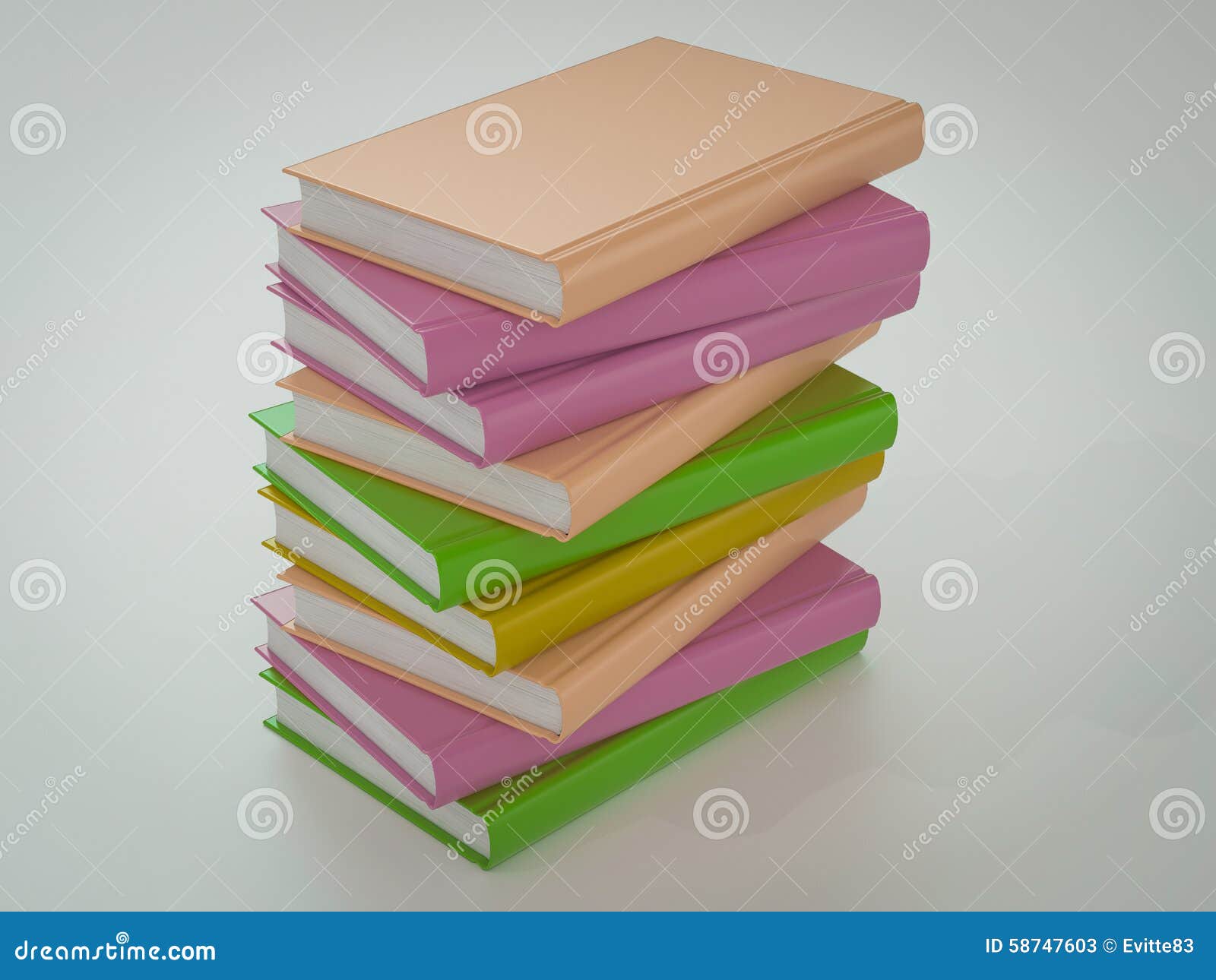 Empty Colored Books Mockup Template. High Resolution. Stock Image ...