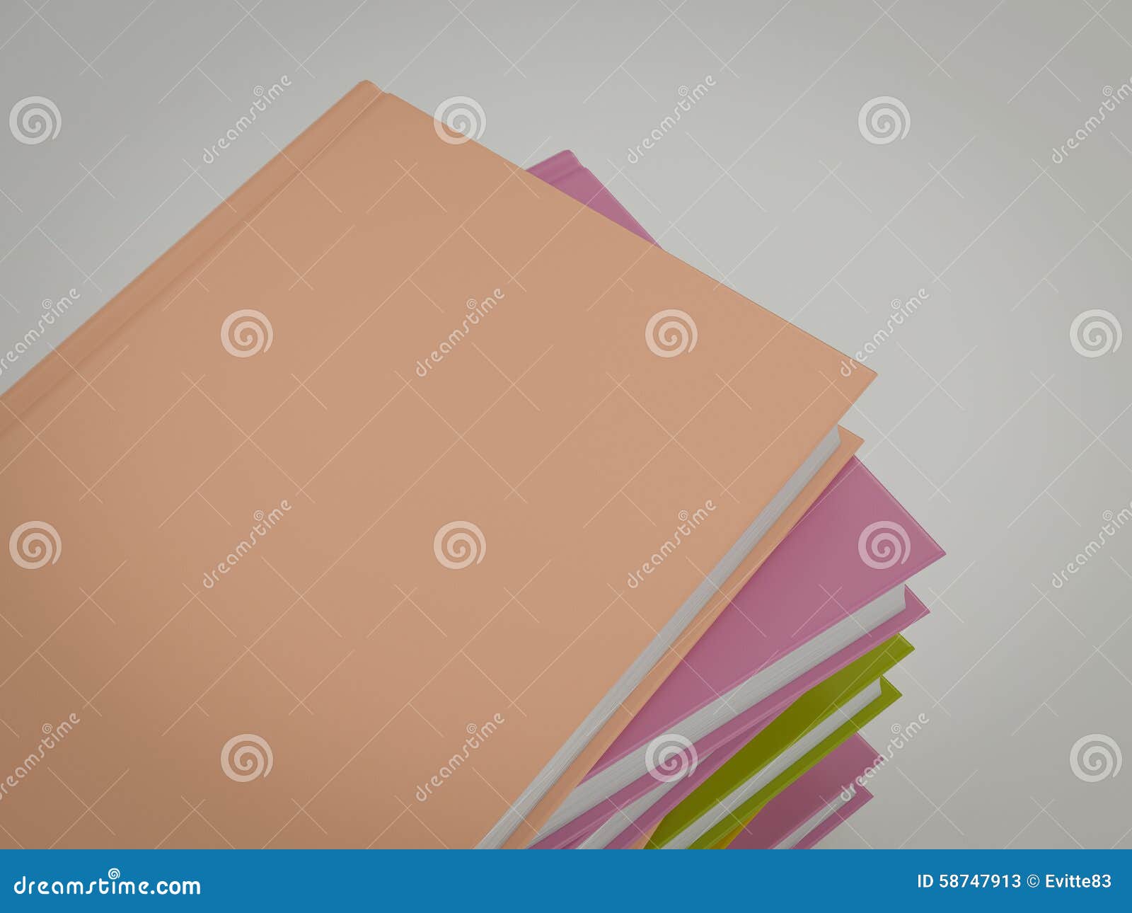 Empty Colored Books Mockup Template. High Resolution. Stock ...