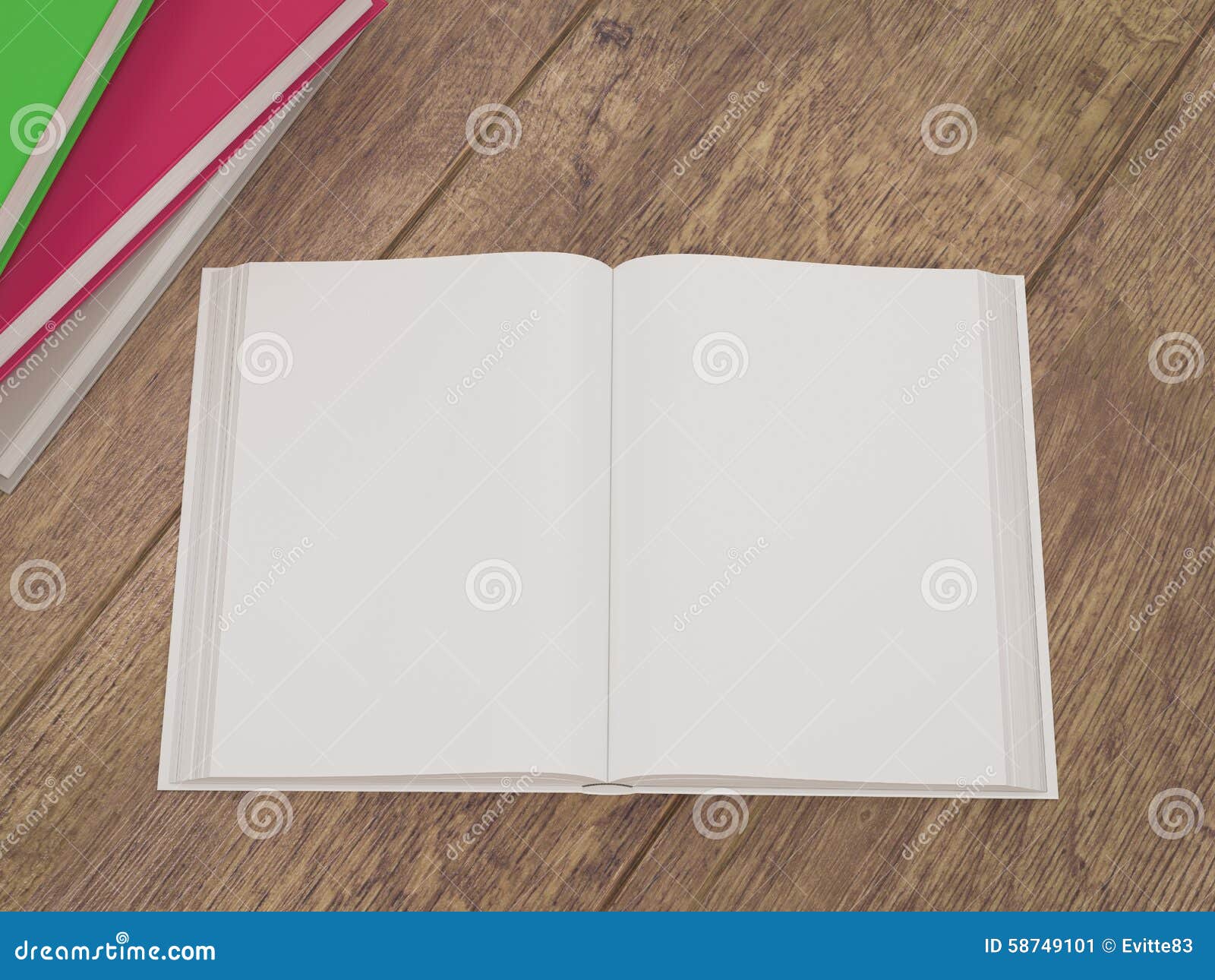 Empty Colored Books Mockup Template. High Resolution. Stock Image ...