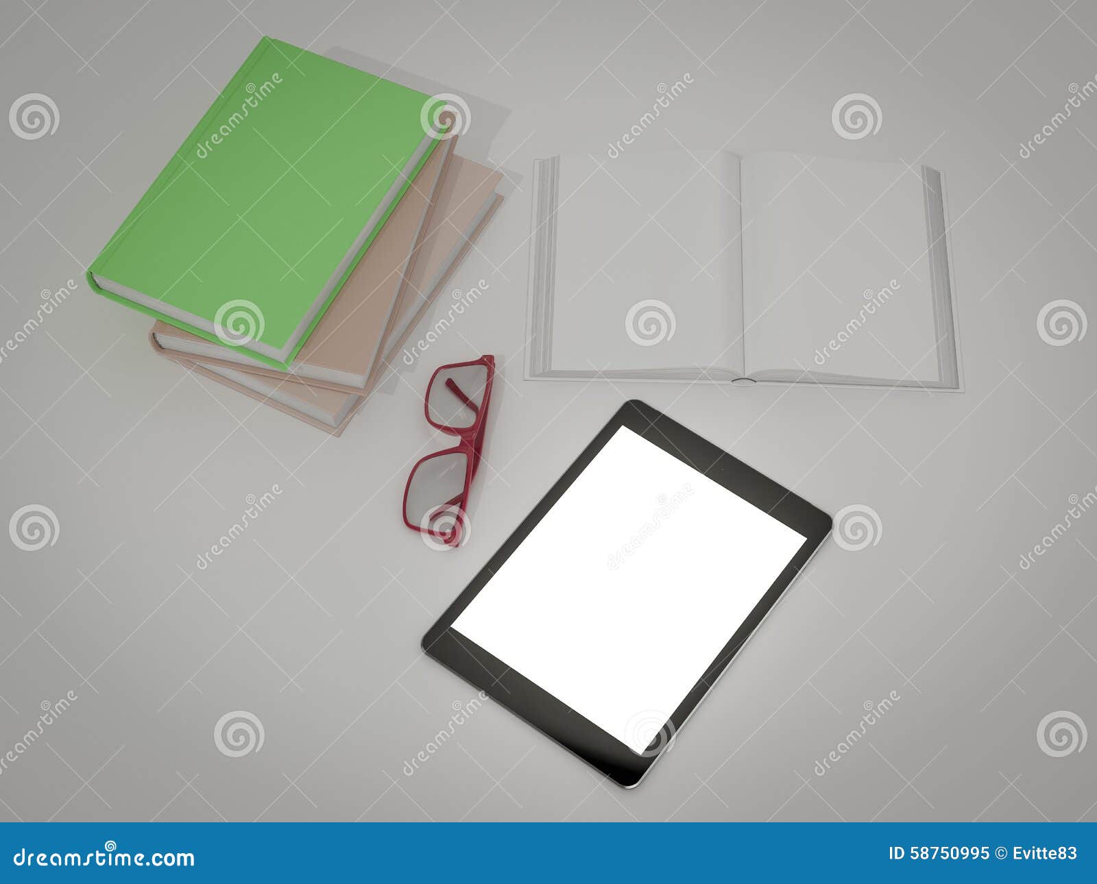 Empty Colored Books Mockup Template. High Resolution. Stock Image ...