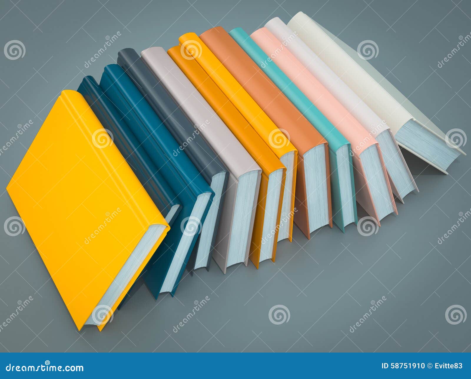 Empty Colored Books Mockup Template. High Resolution. Stock Photo ...