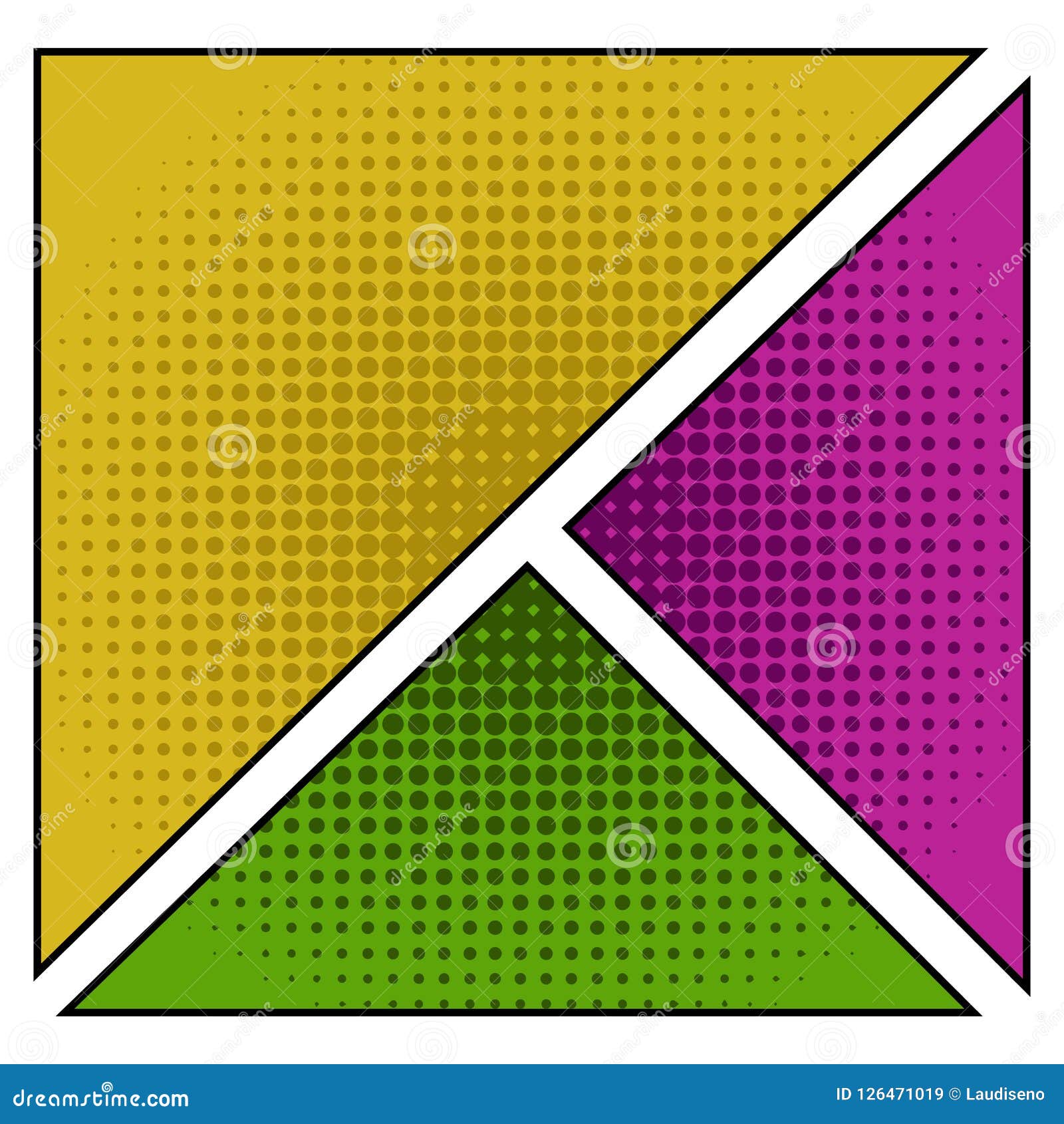 Empty colored comic page stock vector. Illustration of blank - 126471019