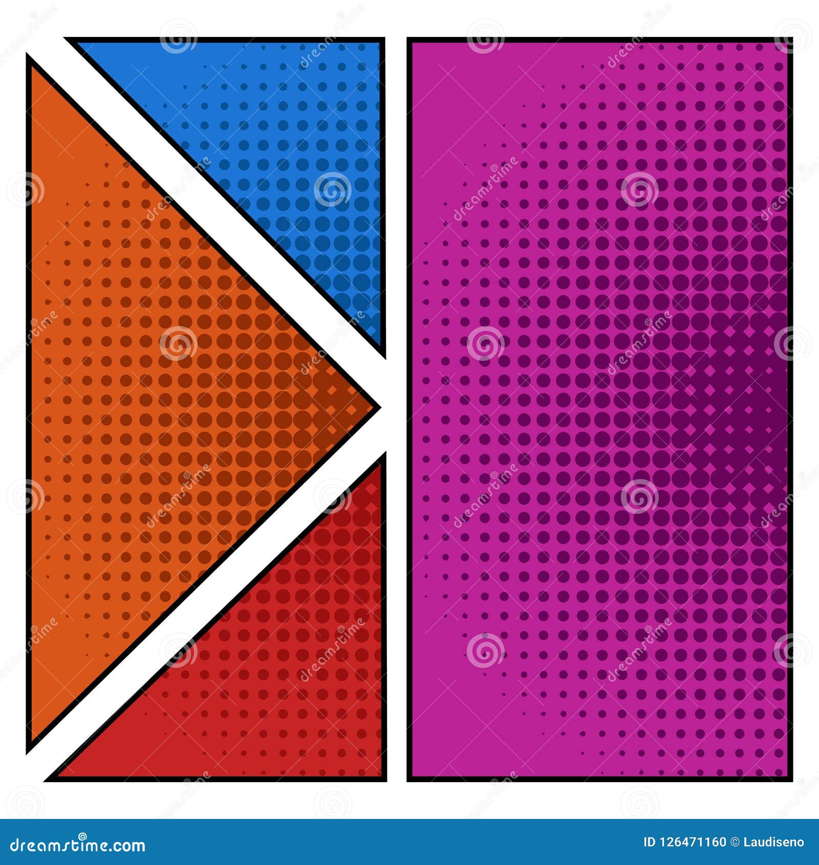 Empty colored comic page stock vector. Illustration of humor - 126471160