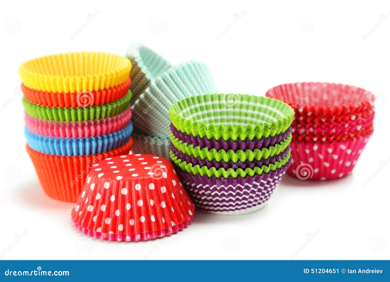 Empty Colorful Cupcake Cases Stock Image - Image of stack, cases: 51204651