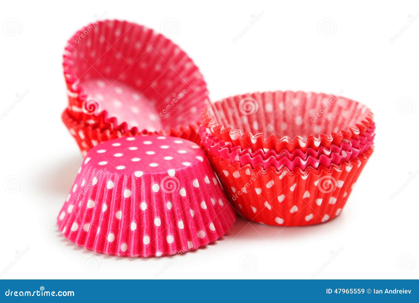 Empty Colorful Cupcake Cases Isolated on White Background Stock Image ...