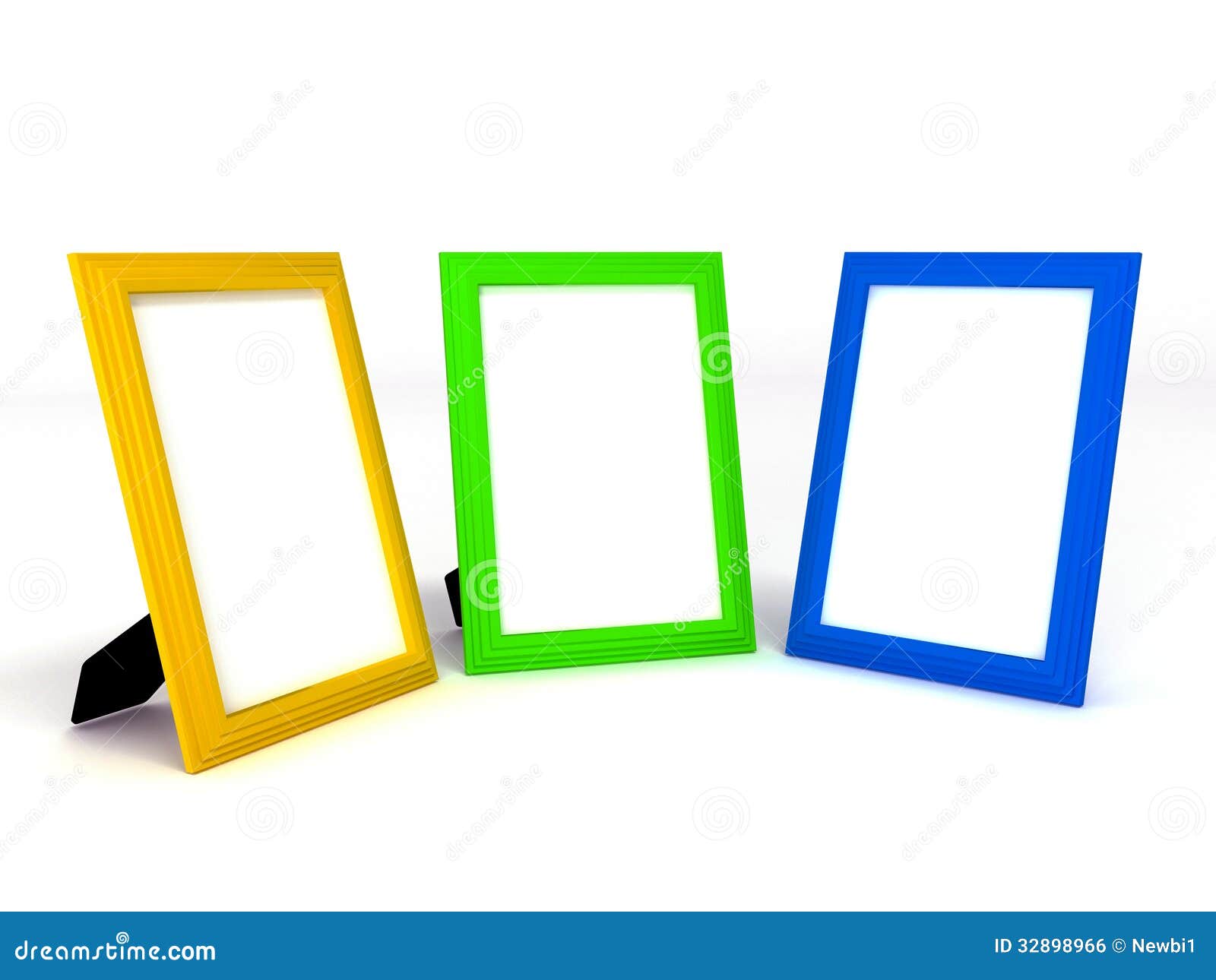Empty Colorful Frameworks for Photos on White Stock Photo - Image of ...