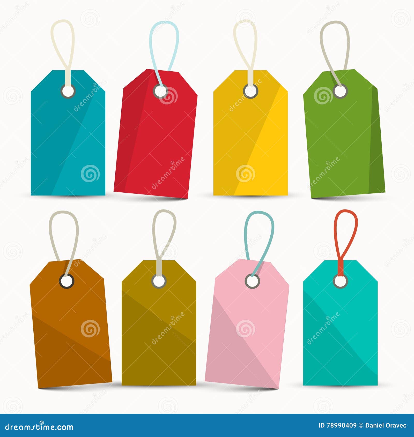 Empty Colorful Labels Set stock vector. Illustration of graphic - 78990409
