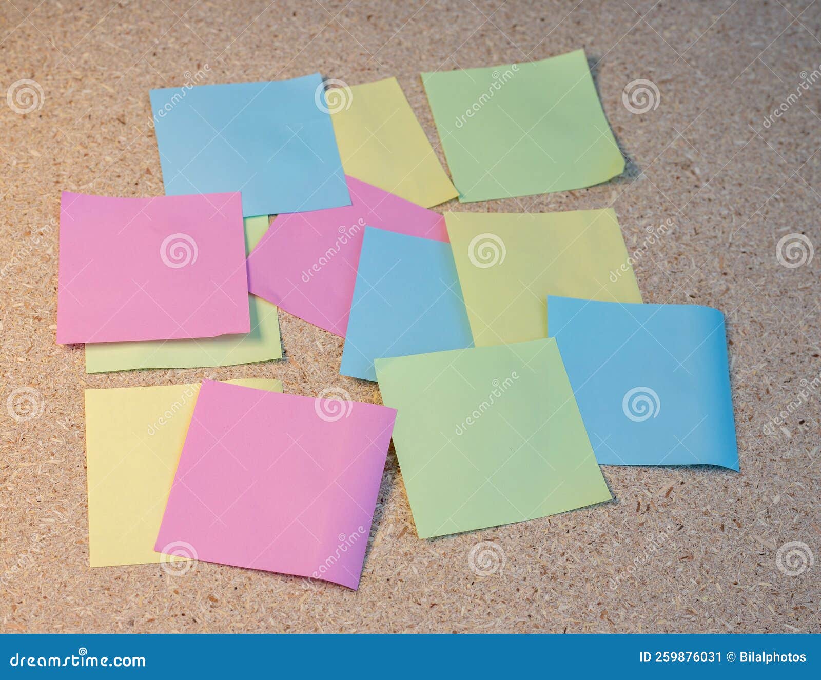 Empty Colorful Notes on Cork Board Background Stock Image - Image of ...