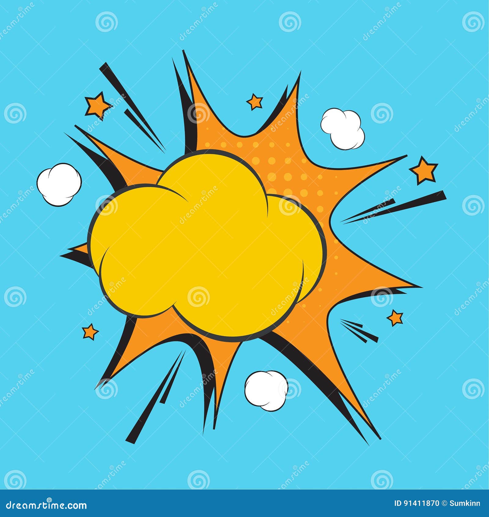 Comic Boom Blast Explosion With Flame And Smoke Fx Animation Frames ...