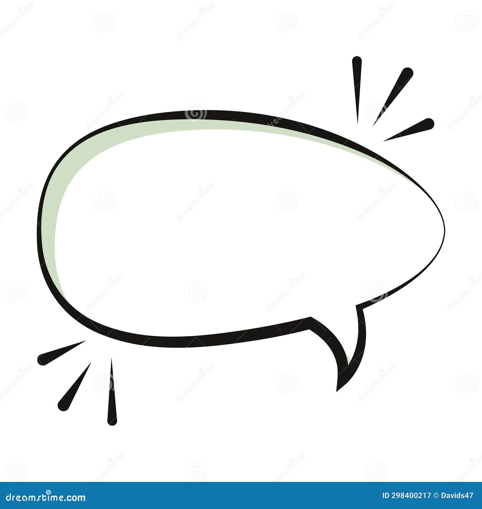 Empty Comic Bubble Chat Vector Stock Vector - Illustration of chat, speech: 298400217