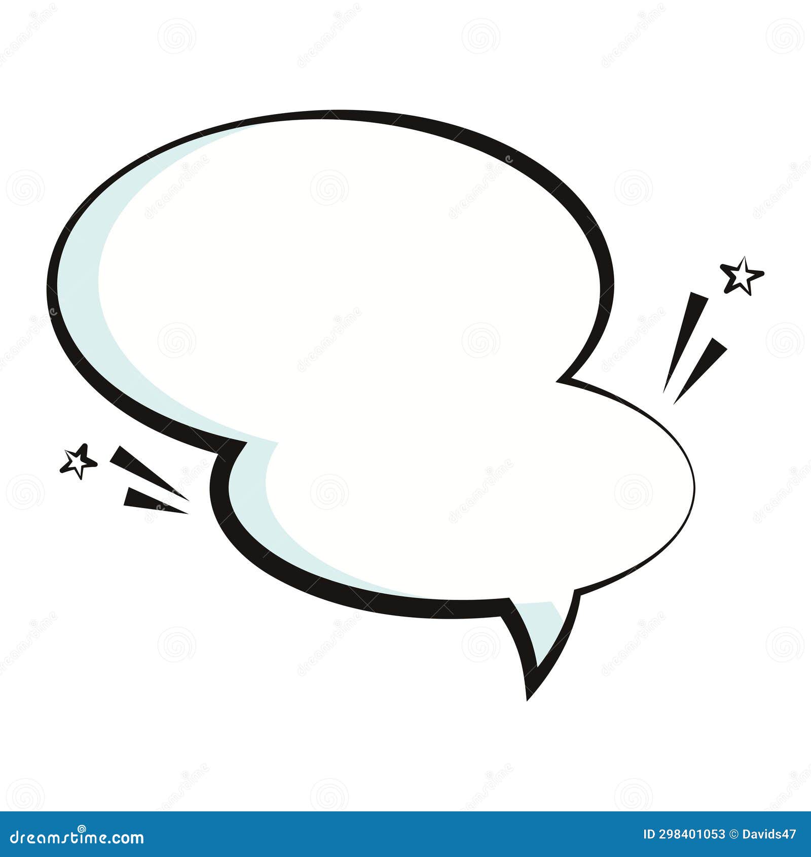 Empty Comic Bubble Chat Vector Stock Vector - Illustration of chat, speech: 298401053