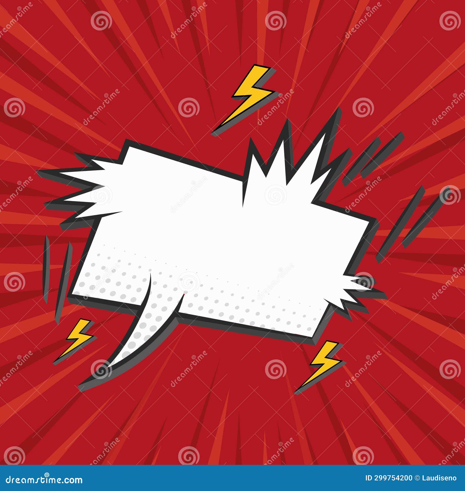 Empty Comic Bubble Chat Vector Stock Illustration - Illustration of ...