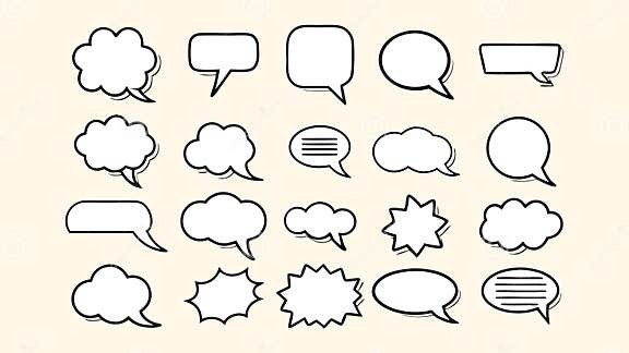 Empty Comment Speech Bubble. Cartoon Text Box for Message, Comic ...