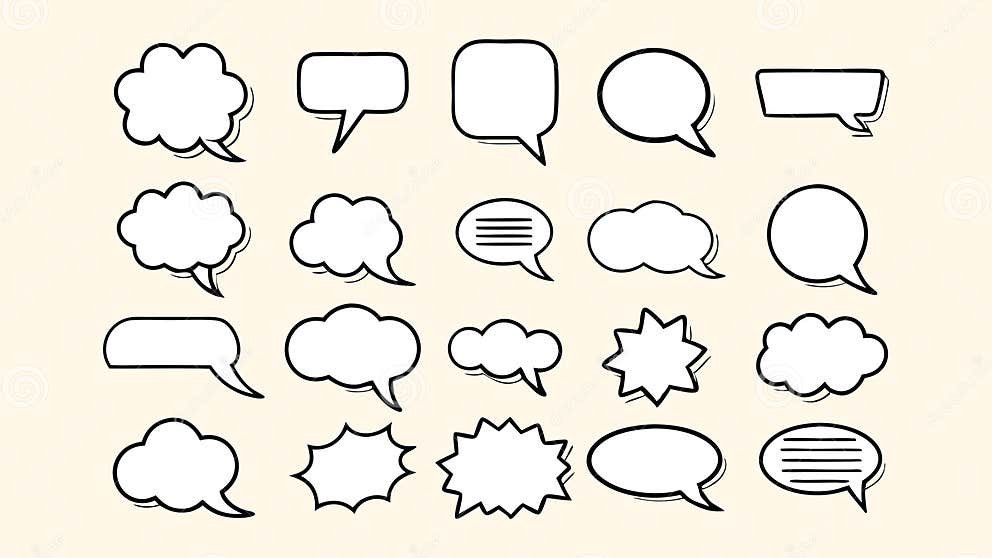Empty Comment Speech Bubble. Cartoon Text Box for Message, Comic ...
