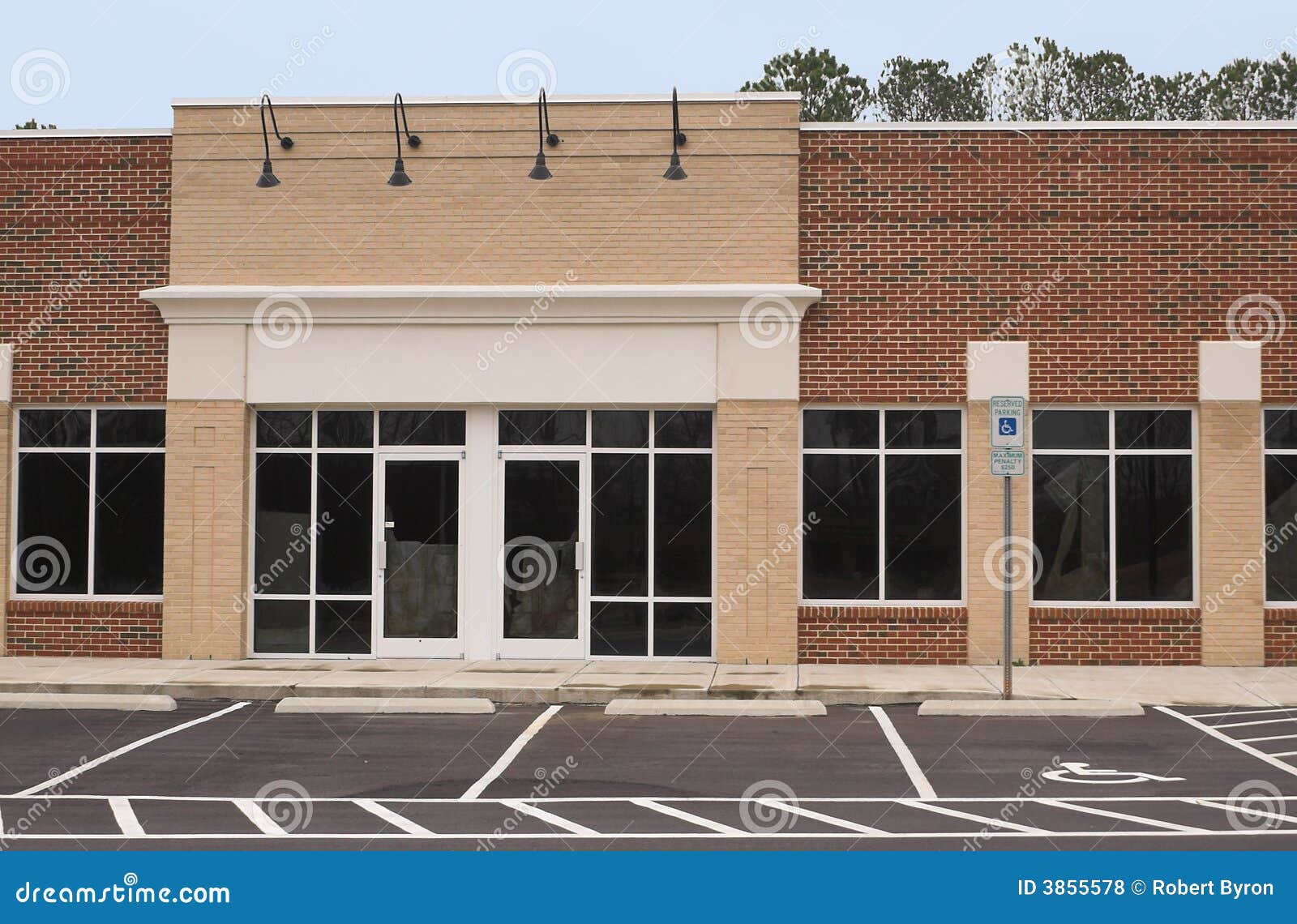 Empty Commercial Building stock photo. Image of headquarters - 3855578