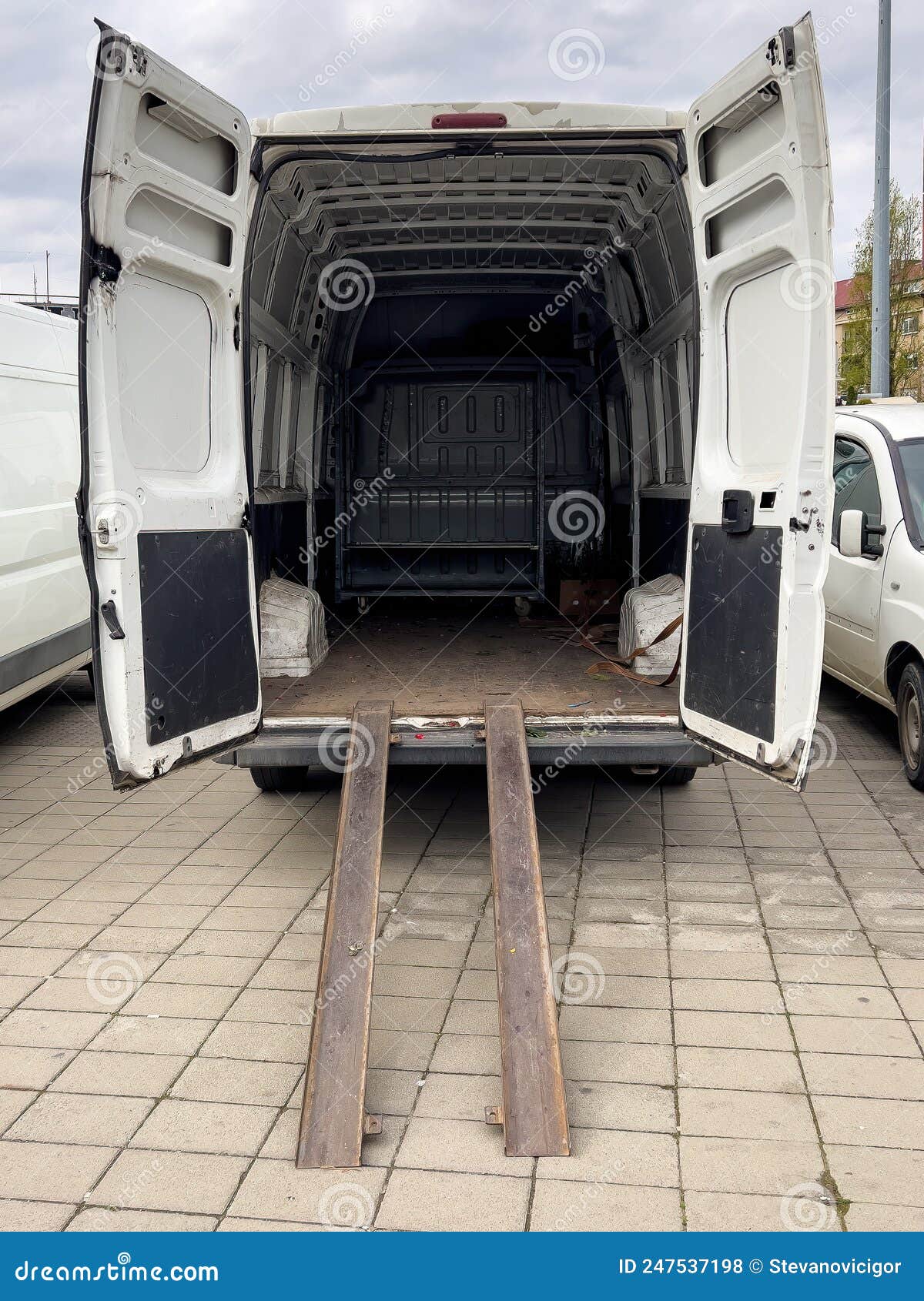 Empty Compact Van Trunk Ready for Loading Stock Photo - Image of empty ...