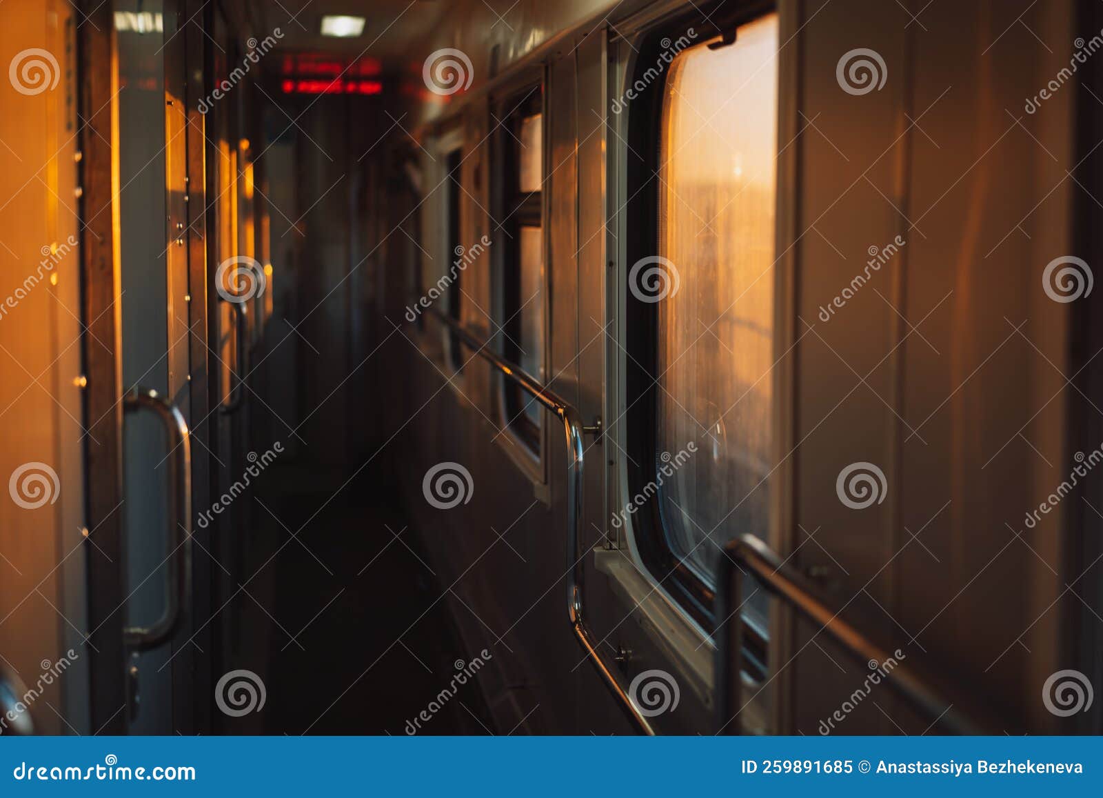 Empty Compartment Corridor of Train Carriage Stock Image - Image of ...