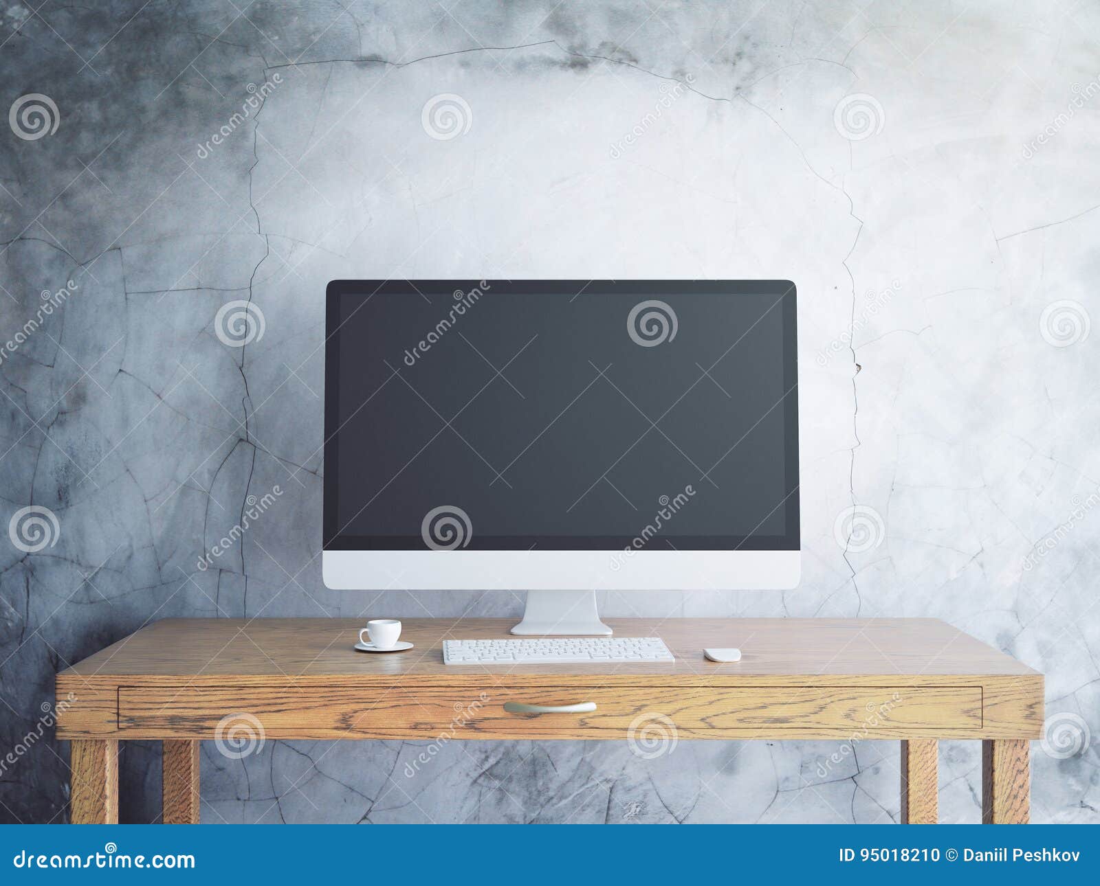 Empty computer front stock illustration. Illustration of device - 95018210