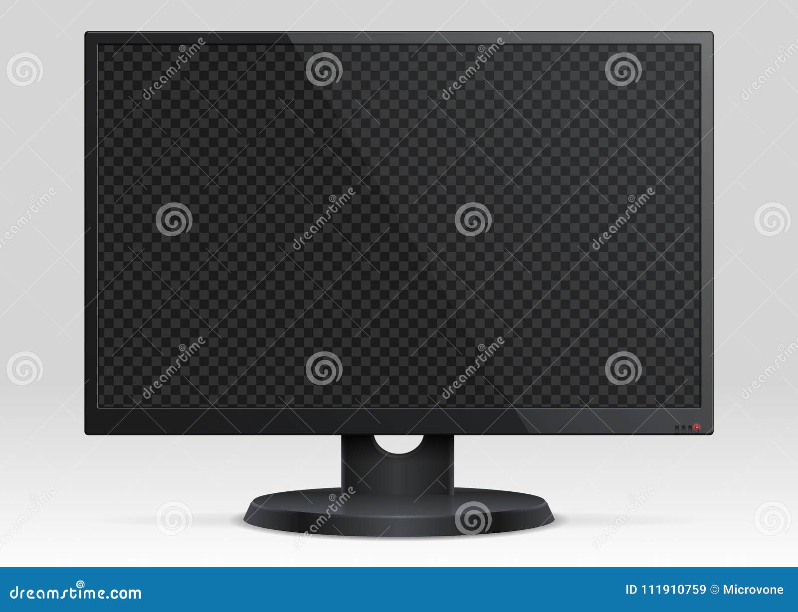 Empty Computer Lcd Monitor with Transparency Screen 3d Vector Mockup Stock Vector - Illustration ...