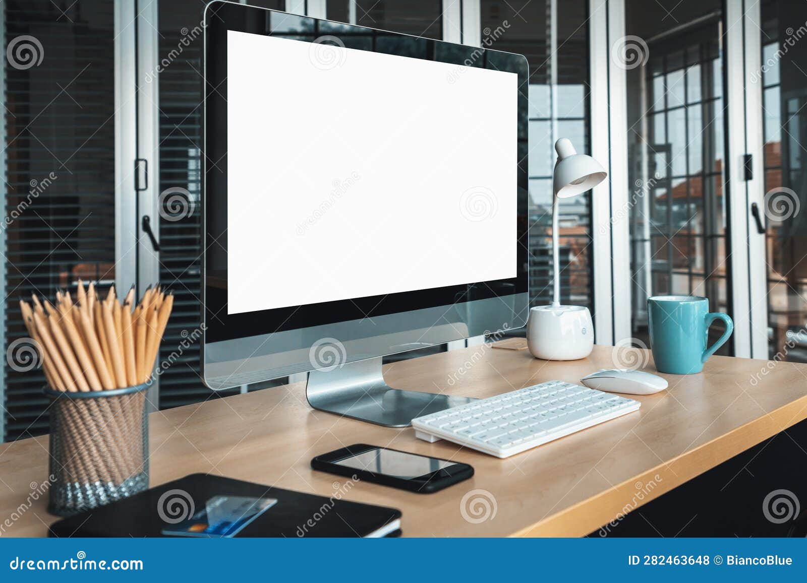 Empty Computer Monitor Screen for Design Mock Up Template Jivy Stock ...