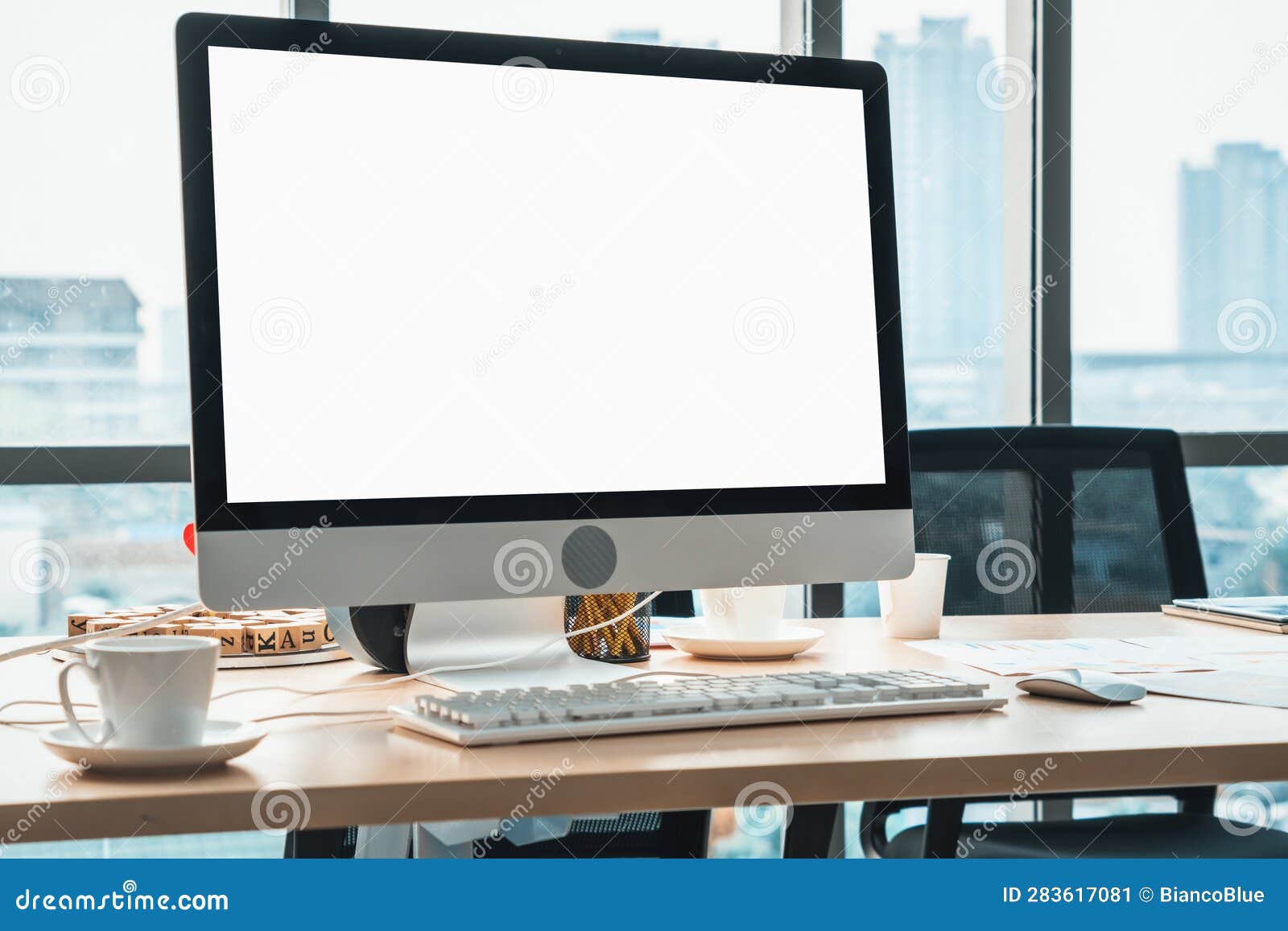 Empty Computer Monitor Screen for Design Mock Up Template Jivy Stock ...