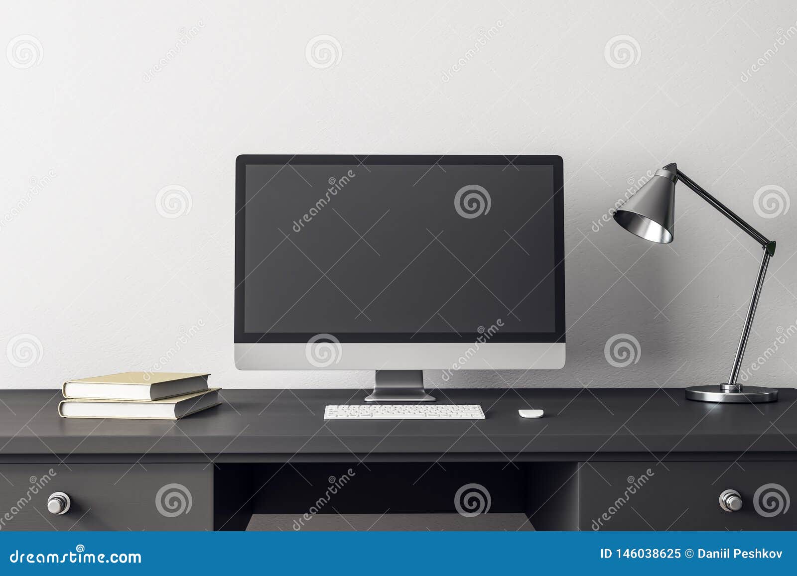 Empty computer screen stock illustration. Illustration of background ...