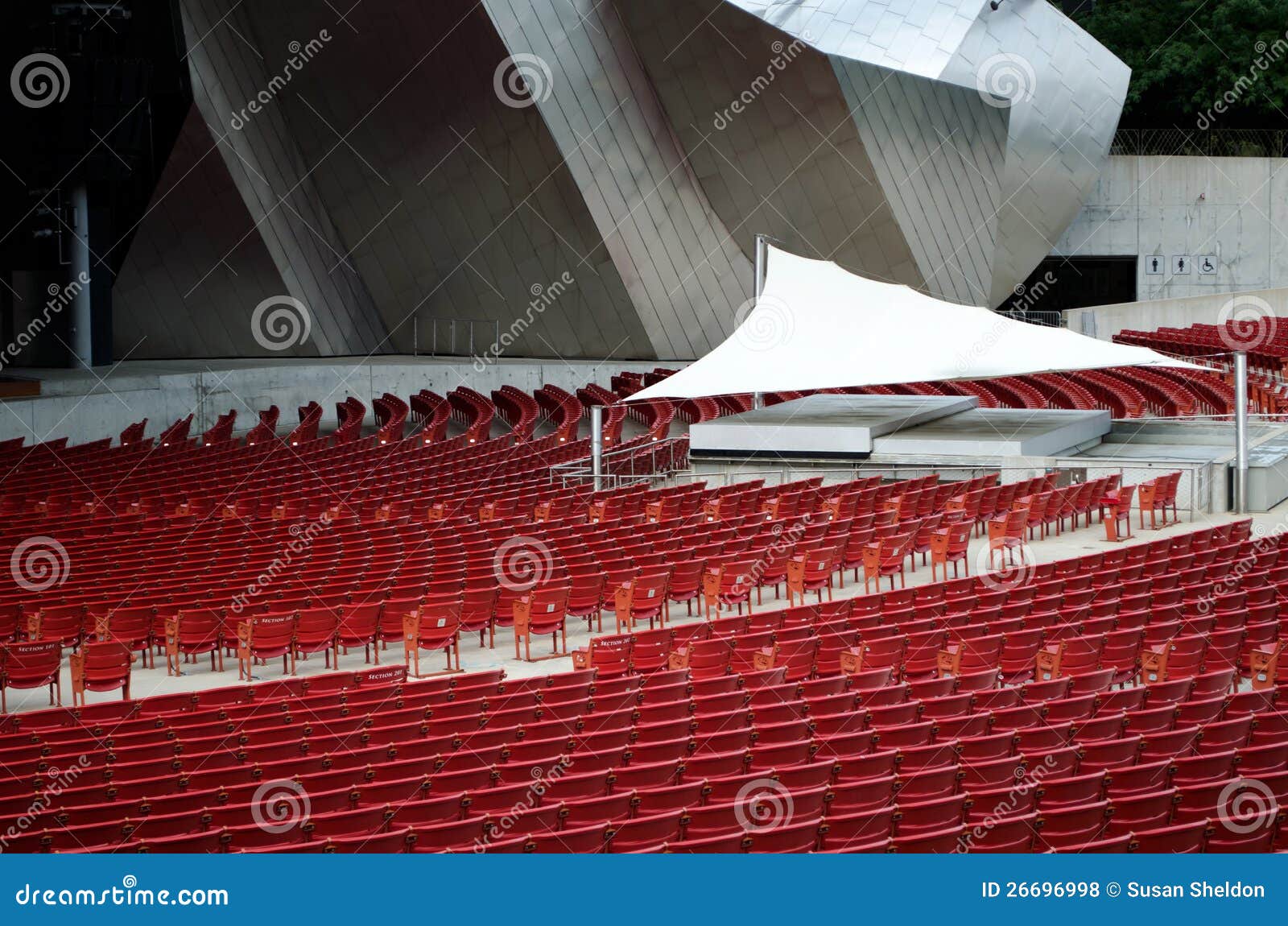 Empty concert arena editorial stock photo. Image of chairs - 26696998