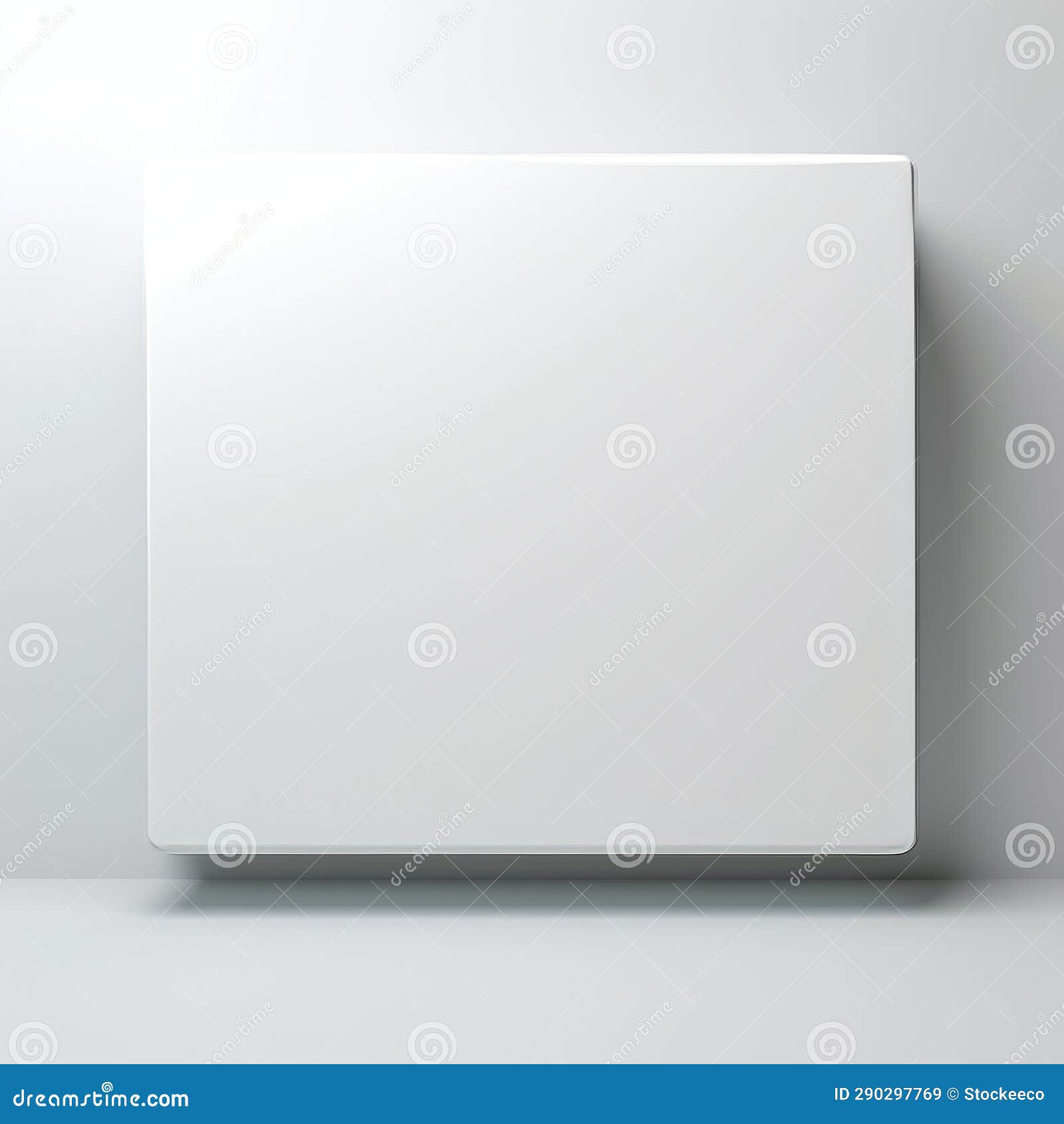 Empty Concrete Rectangle on White Wall: Realistic yet Stylized ...