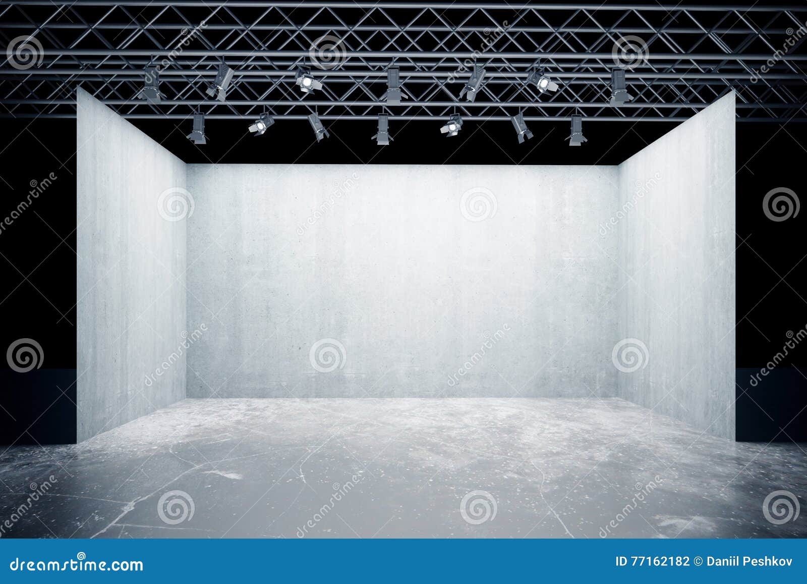 Empty concrete stage stock illustration. Illustration of modern - 77162182