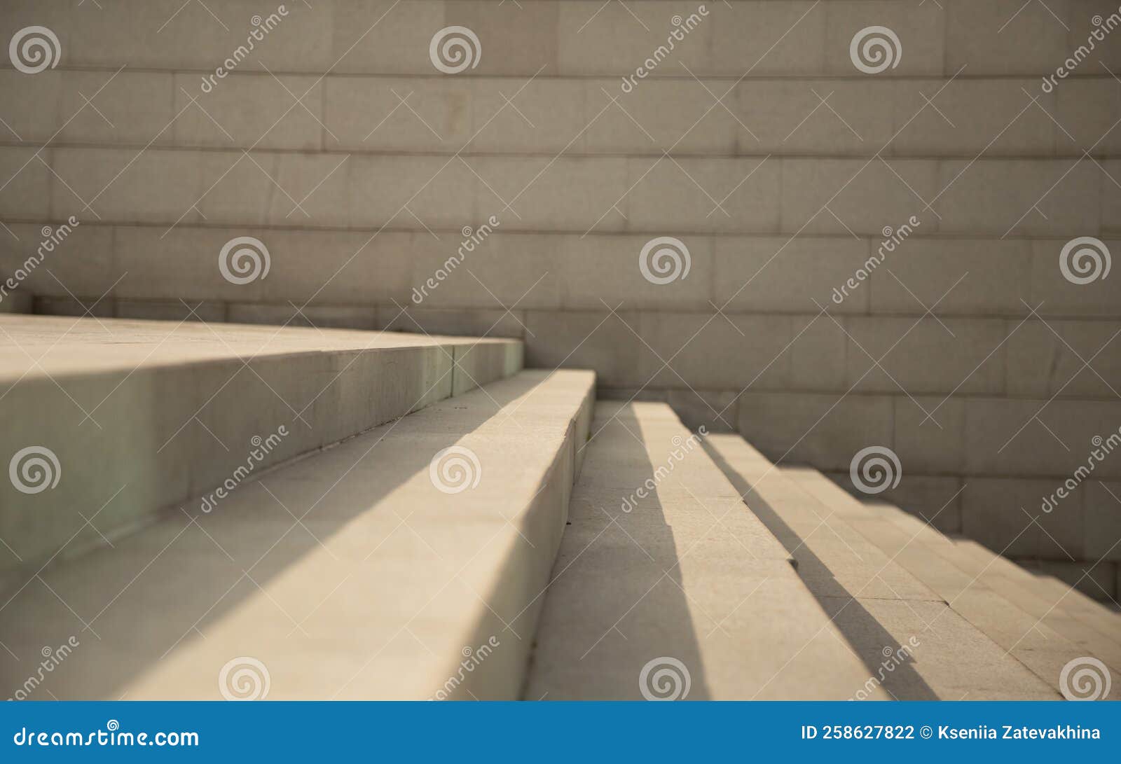 Empty Concrete Steps of City Stairs Side View Stock Photo - Image of ...