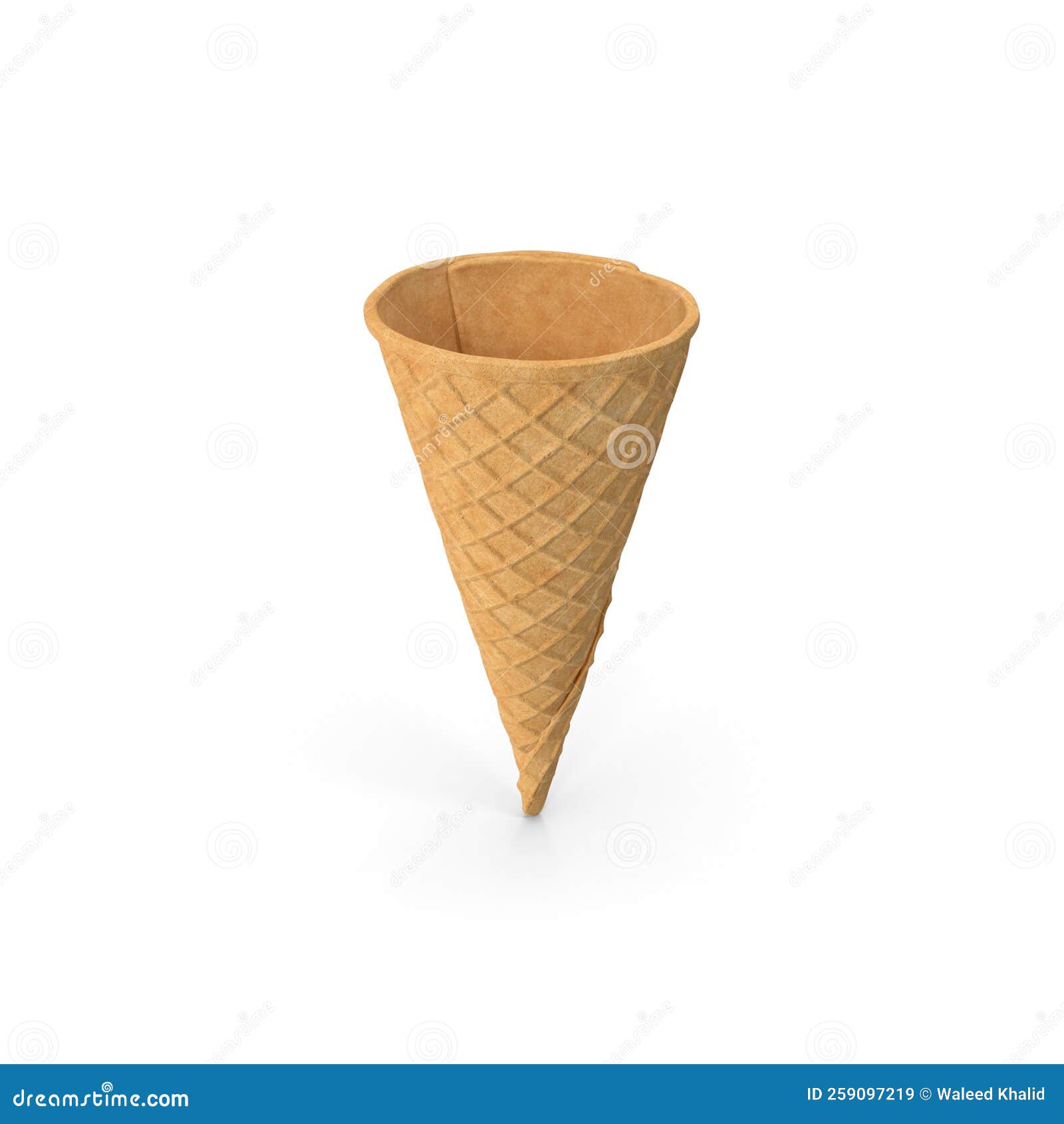 Empty Cone Ice Cream on White Background Stock Illustration ...