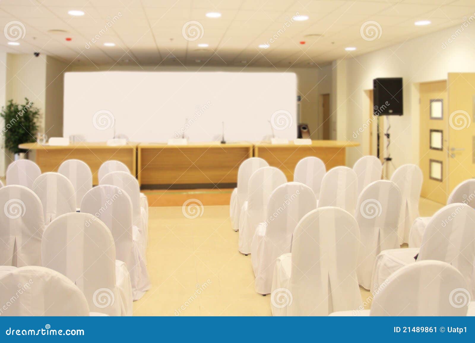 Empty conference hall stock image. Image of meeting, center - 21489861