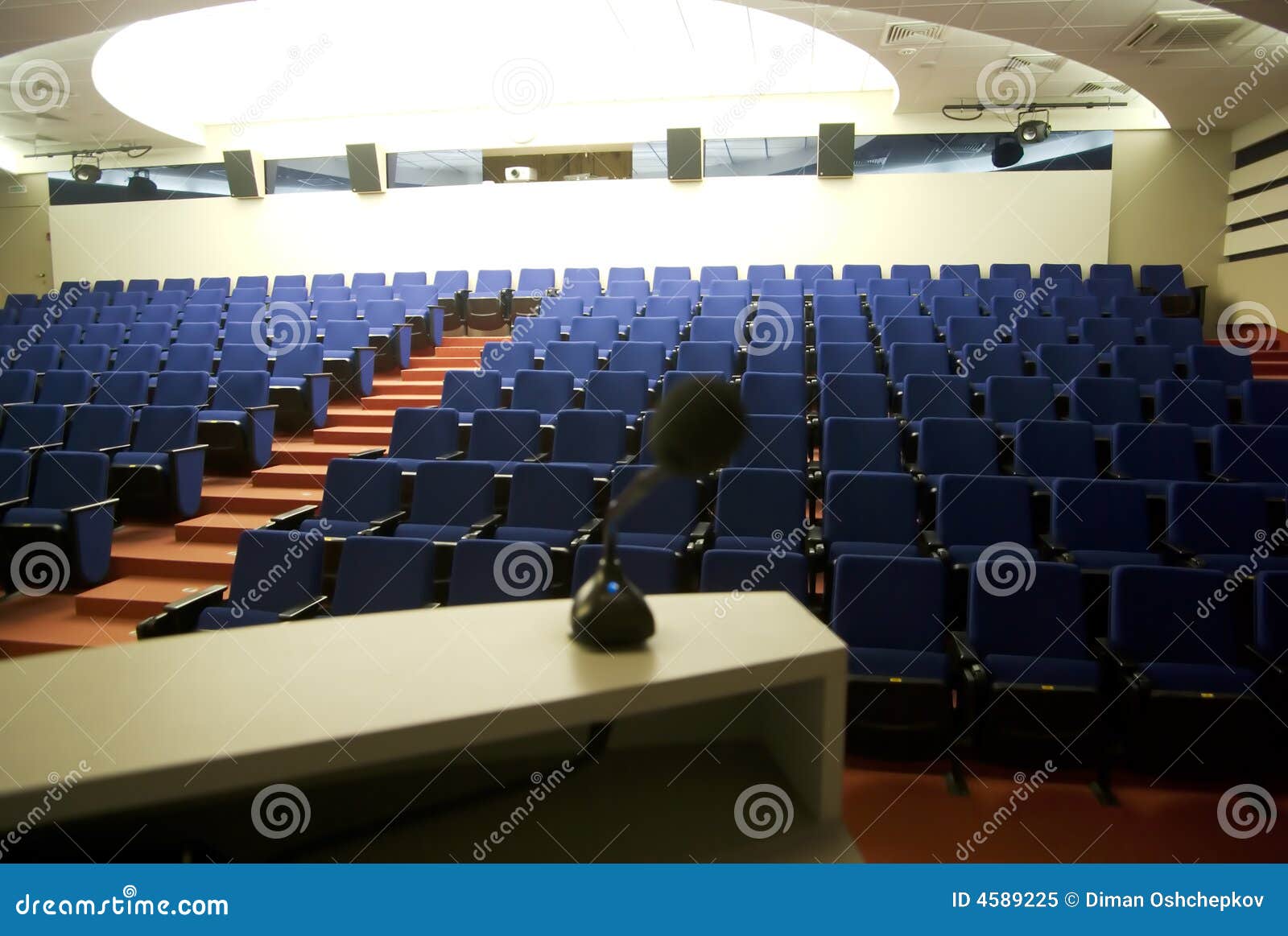 Empty conference hall stock image. Image of equipment - 4589225