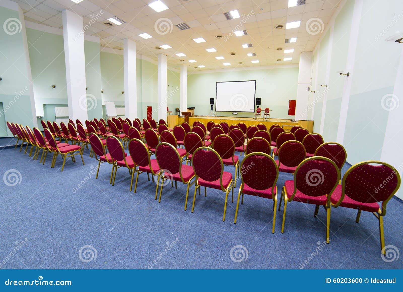 Empty conference hall stock photo. Image of light, ceiling - 60203600
