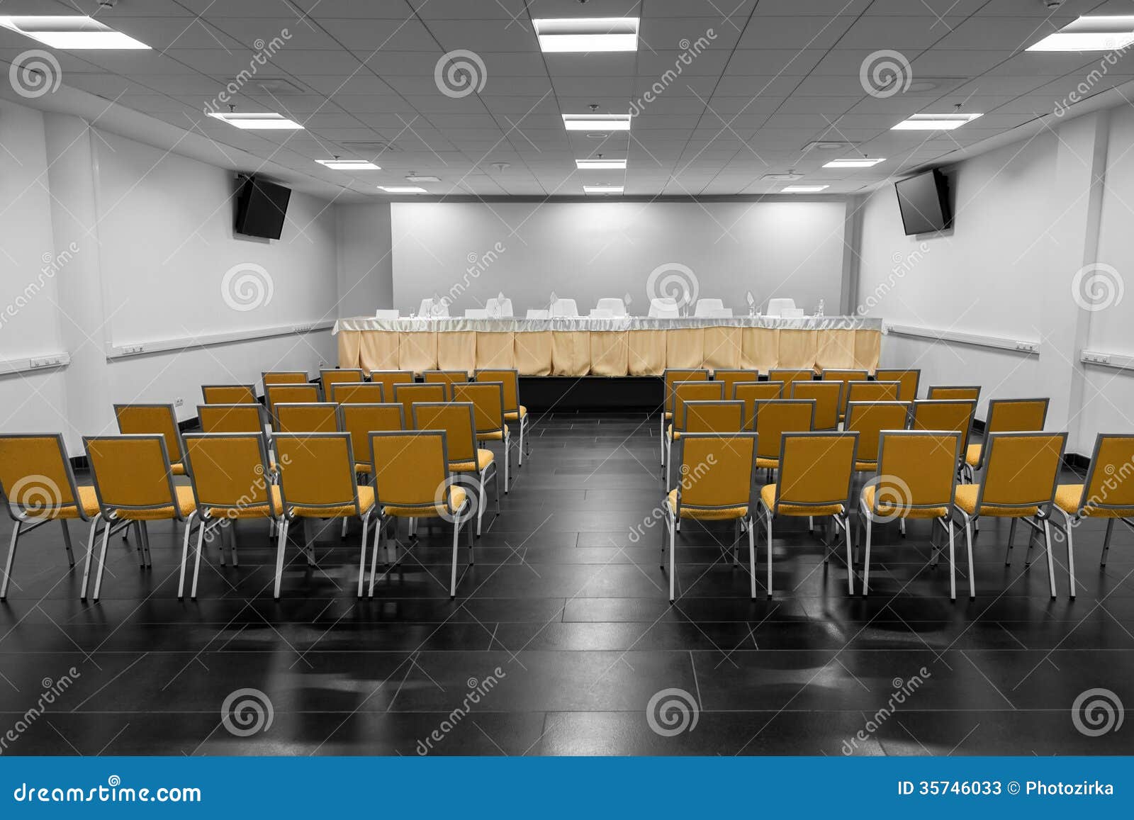 Empty conference hall stock image. Image of event, discussion - 35746033