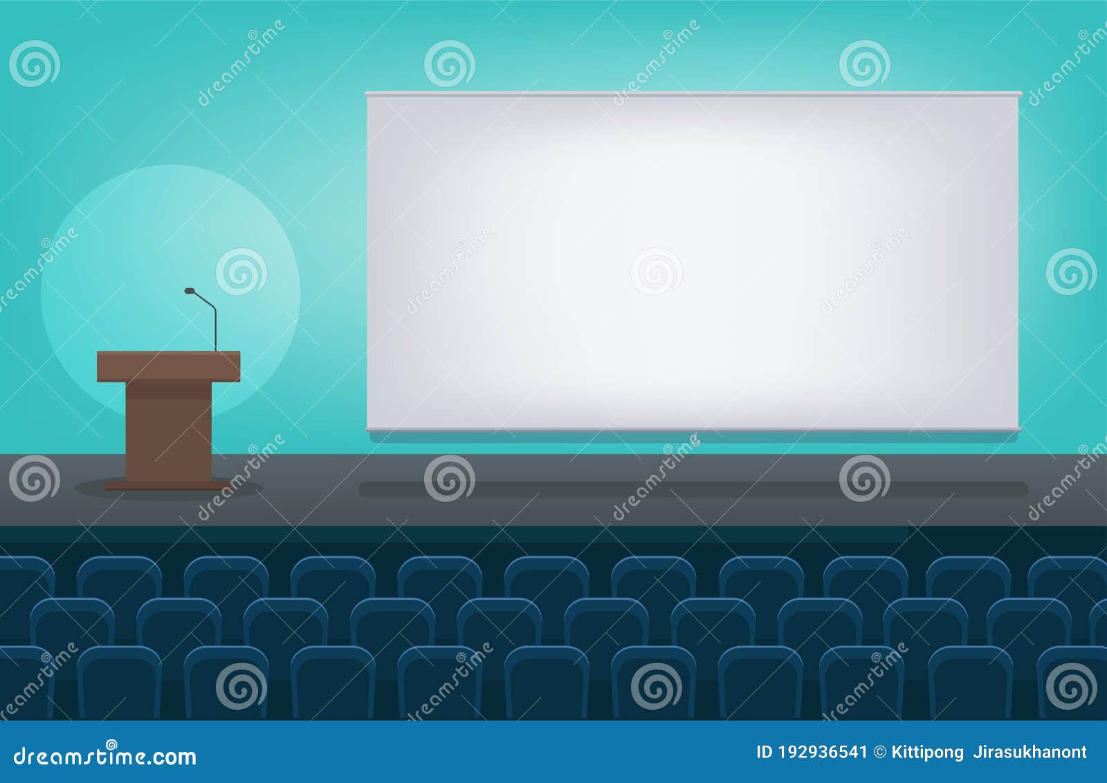 Empty conference hall stock vector. Illustration of seminar - 192936541