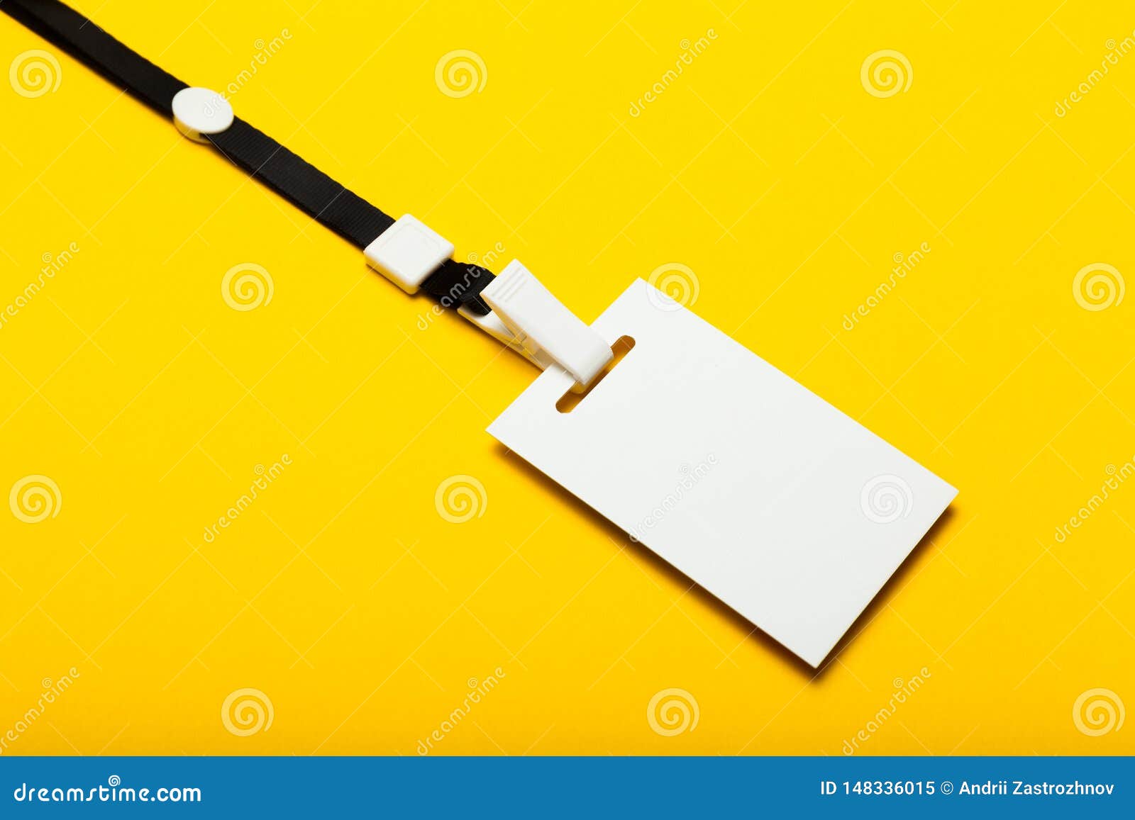 Empty Conference Name Card, Tag Id Mockup Stock Image - Image of ...