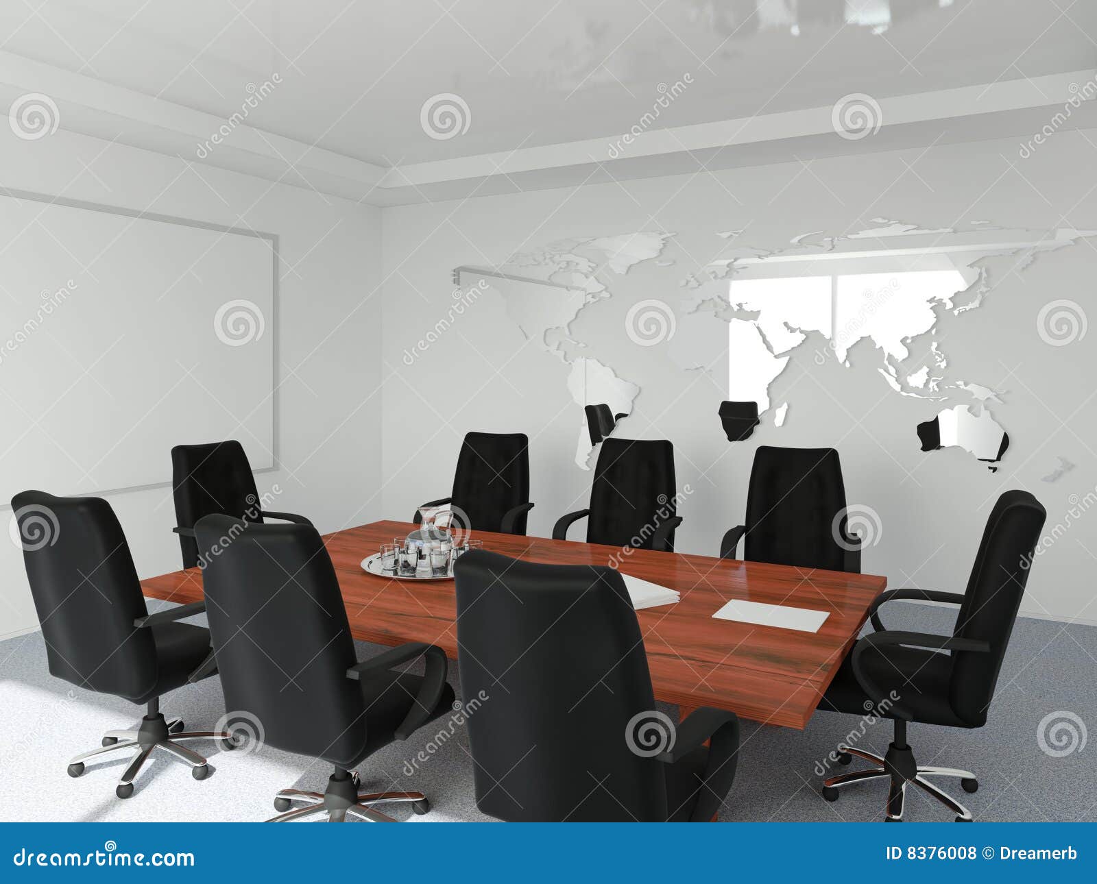 Empty Conference Room With Large Whiteboard Investor Stock Photography ...