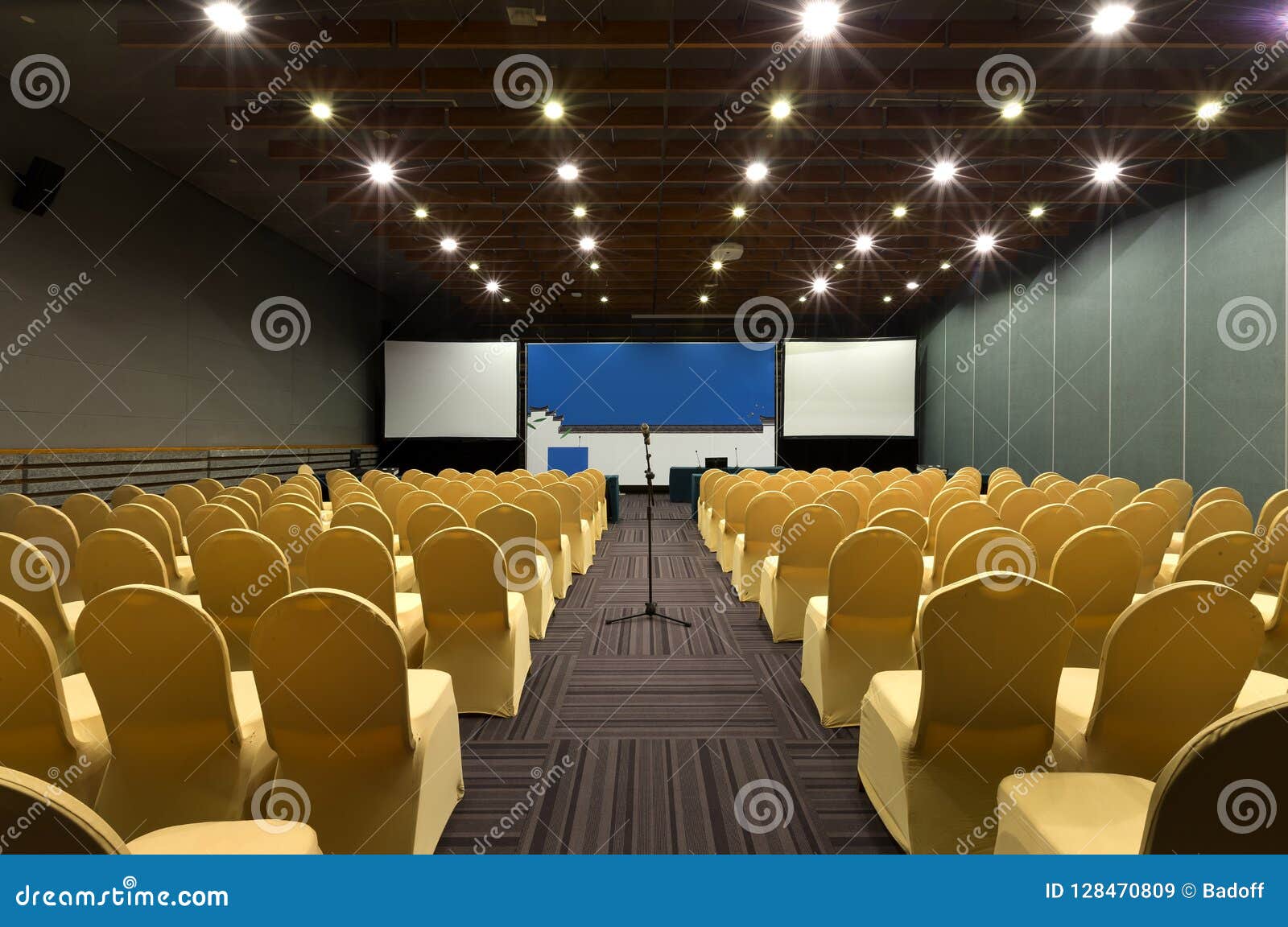 Empty Conference room stock image. Image of exhibition - 128470809