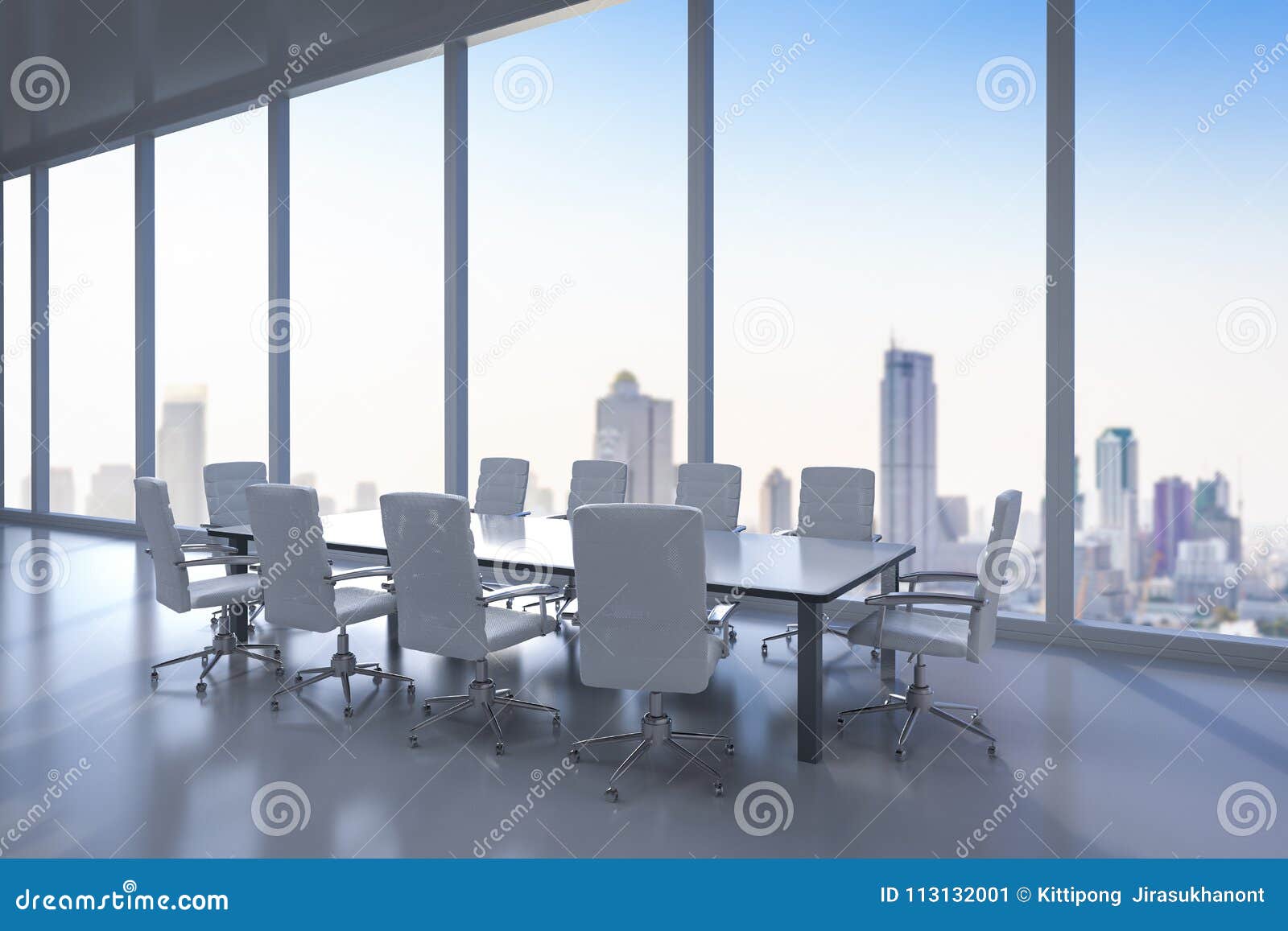 Empty conference room stock image. Image of desk, place - 113132001