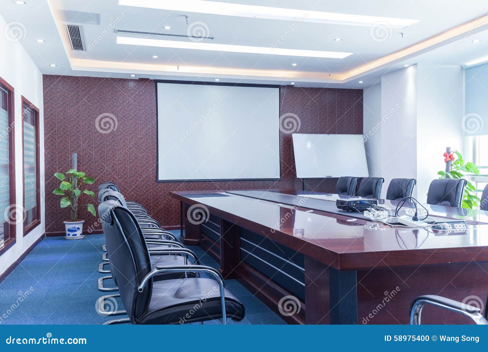 Empty conference room stock photo. Image of meeting, features - 58975400