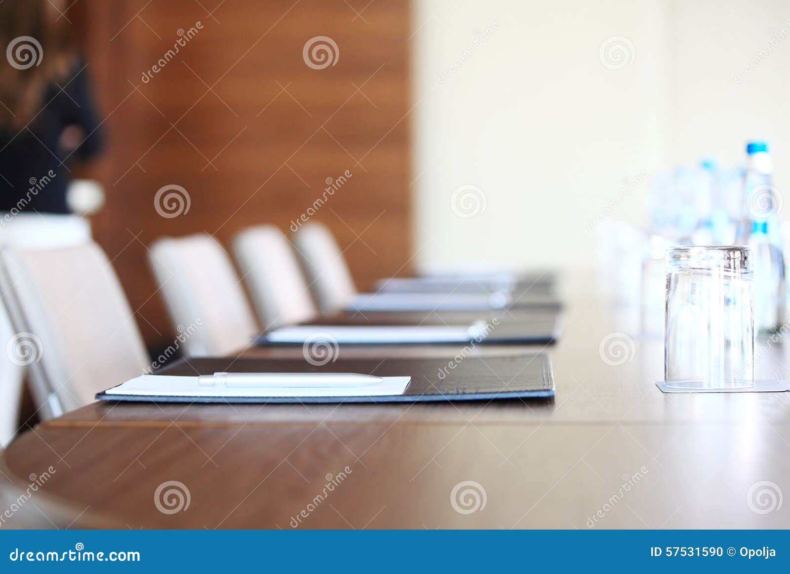 Empty Conference Room before Meeting Stock Photo - Image of meet, paper ...