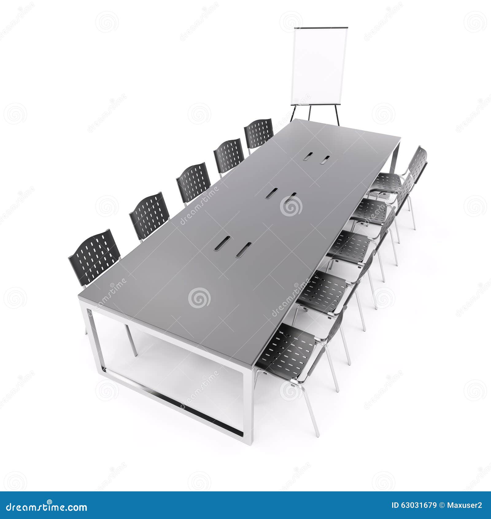 Empty Conference Table with Flip Chart Stock Image - Image of copyspace ...