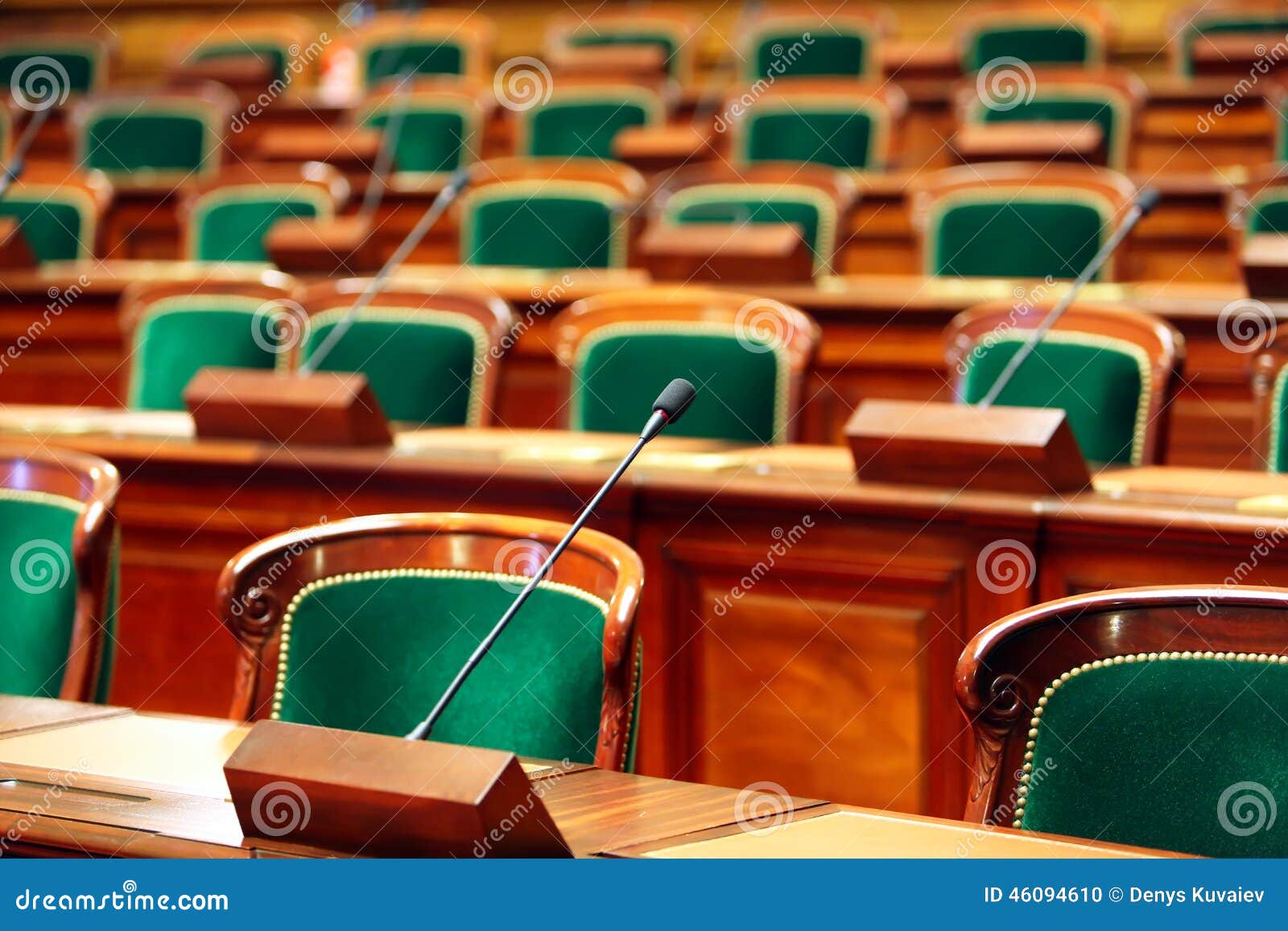 Empty congress hall stock photo. Image of lawyer, court - 46094610