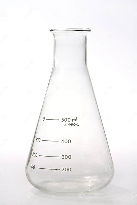 Empty conical flask stock photo. Image of medicine, study - 241459186