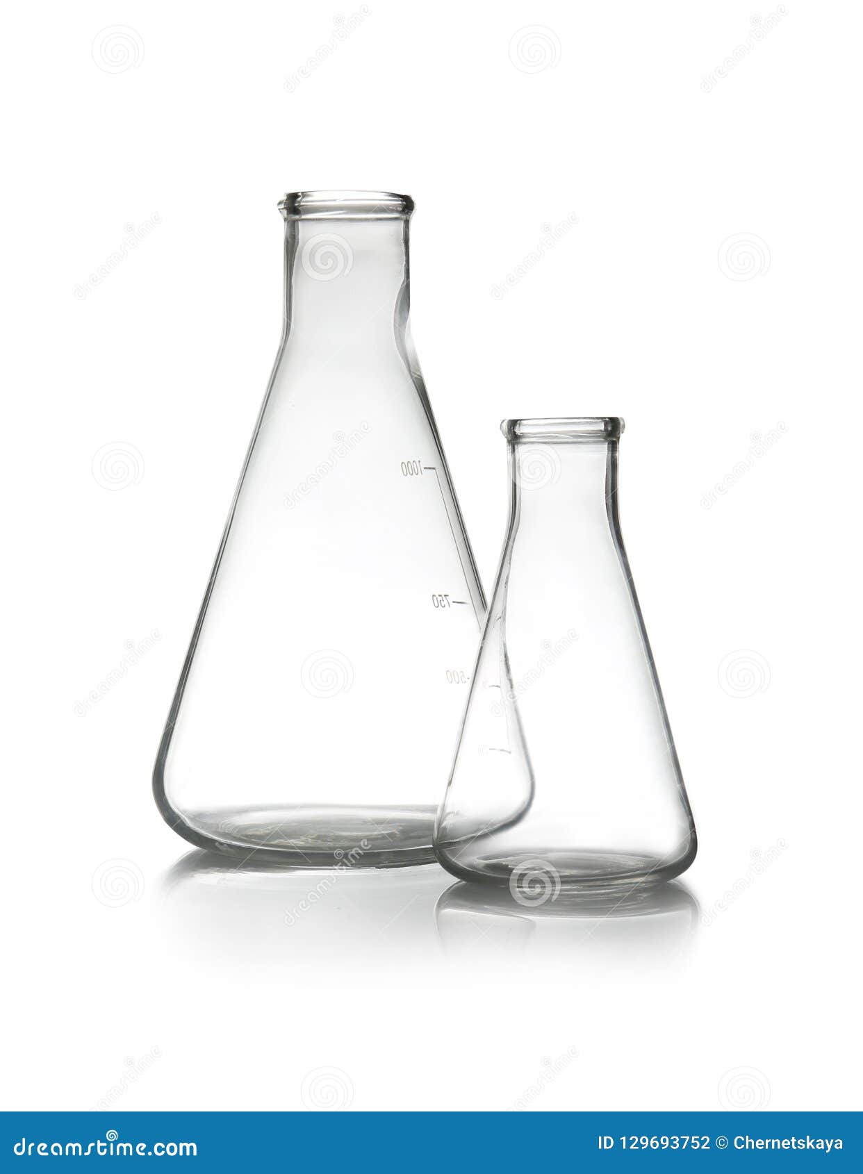 Empty Conical Flasks on Table. Stock Photo - Image of medical, gray ... Empty Conical Flasks on Table. Stock Photo - Image of medical, gray ...