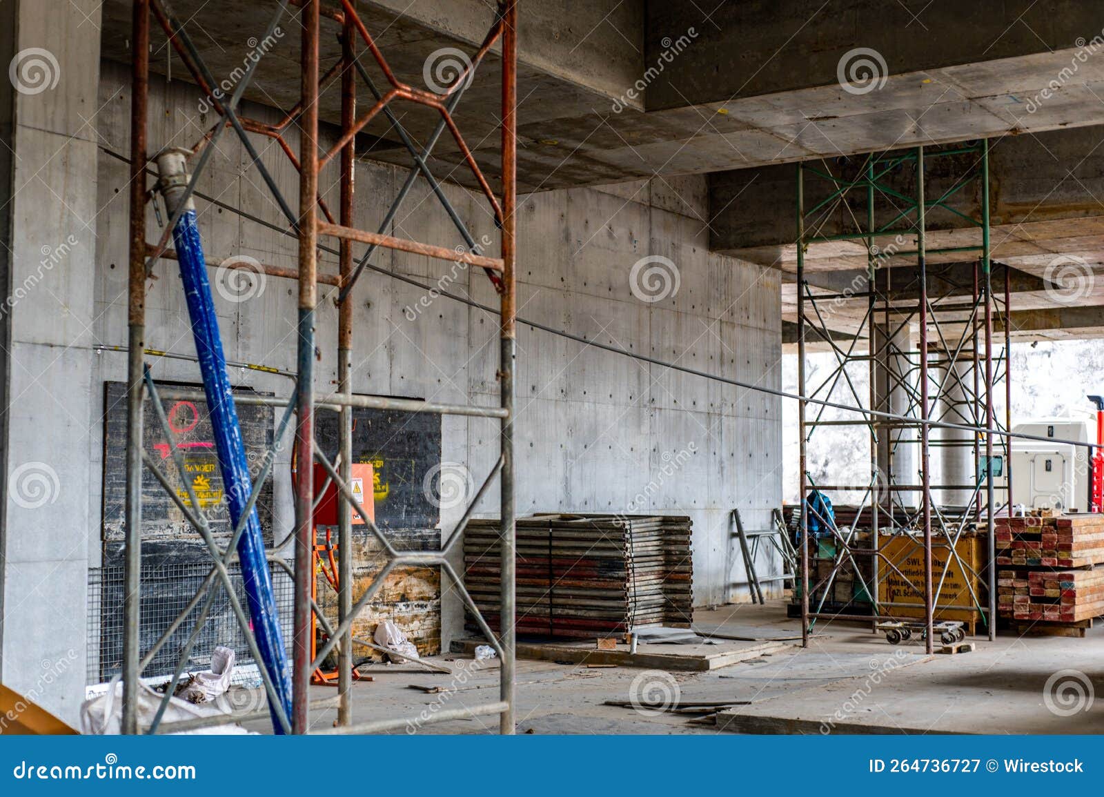 Empty Construction Site of Building Stock Image - Image of commercial ...