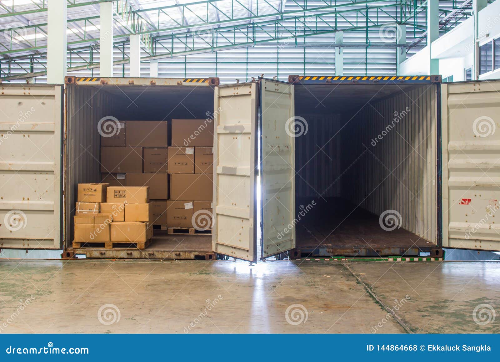 Inside The Warehouse, Distribution And Packaging Of Goods Is Automated ...