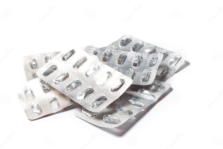 Empty Container of Pills Capsules of Medicament Stock Image - Image of ...
