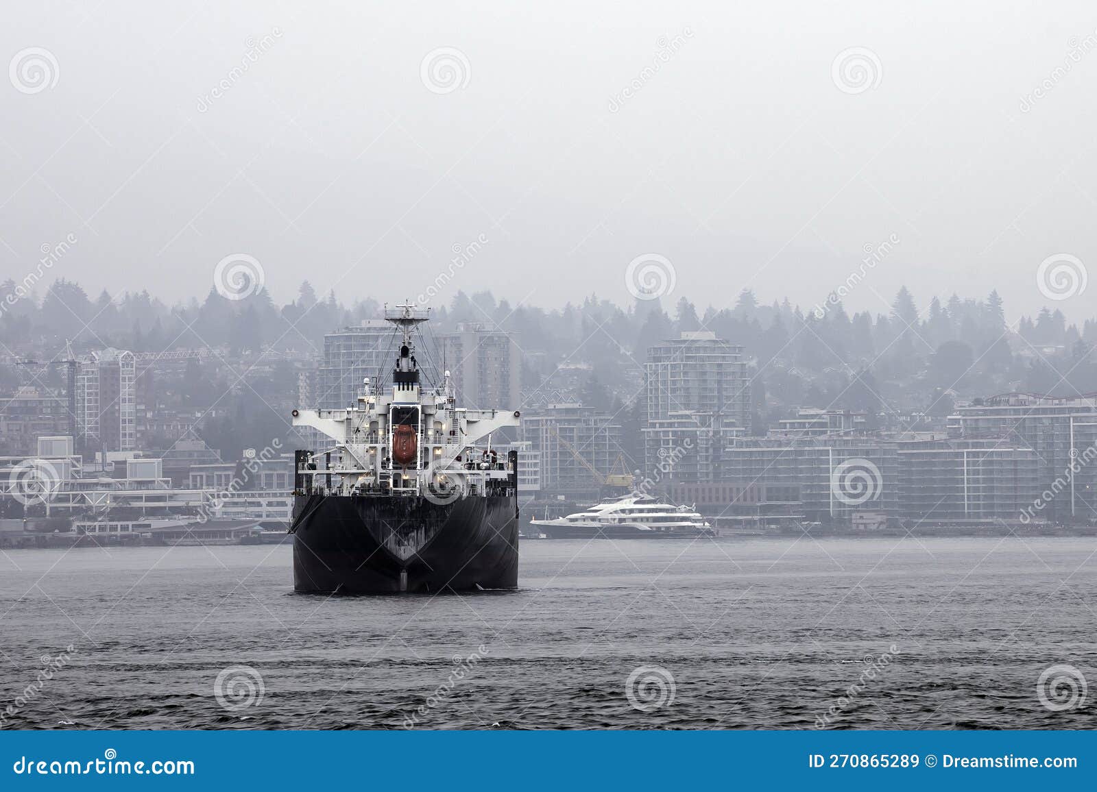 Empty Container Ship at Port Vancouver Stock Image - Image of vessel ...